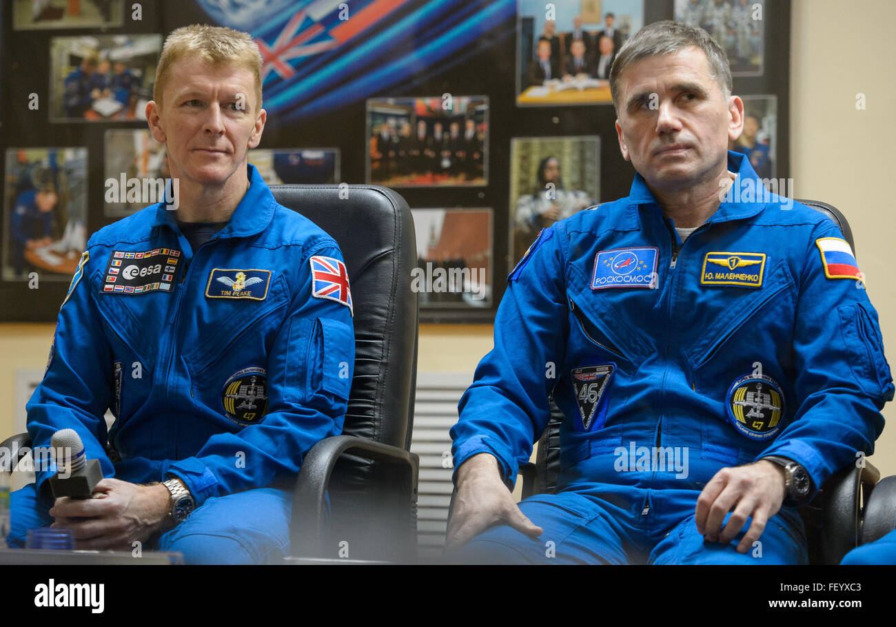 Expedition 46 crew members, including astronauts Tim Peake and Yuri ...