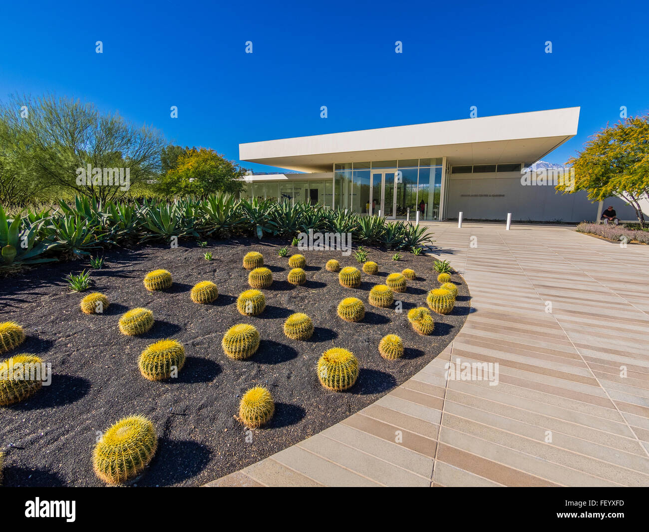 A view of the front of the Sunnylands Center & Gardens visitor center ...