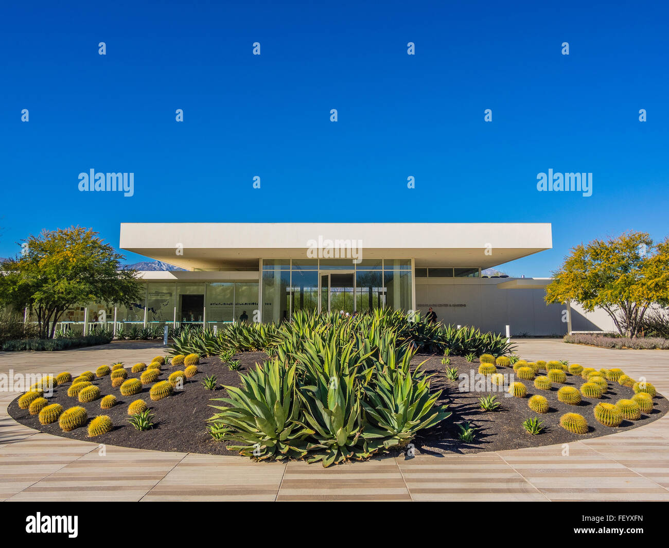 A view of the front of the Sunnylands Center & Gardens visitor center ...