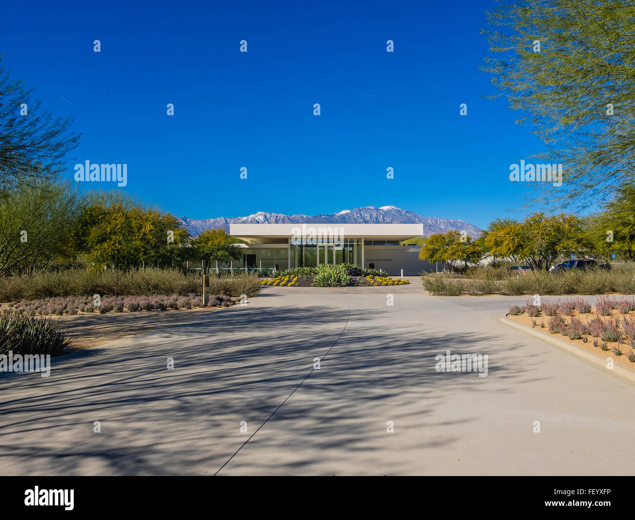 A view of the front of the Sunnylands Center & Gardens visitor center ...