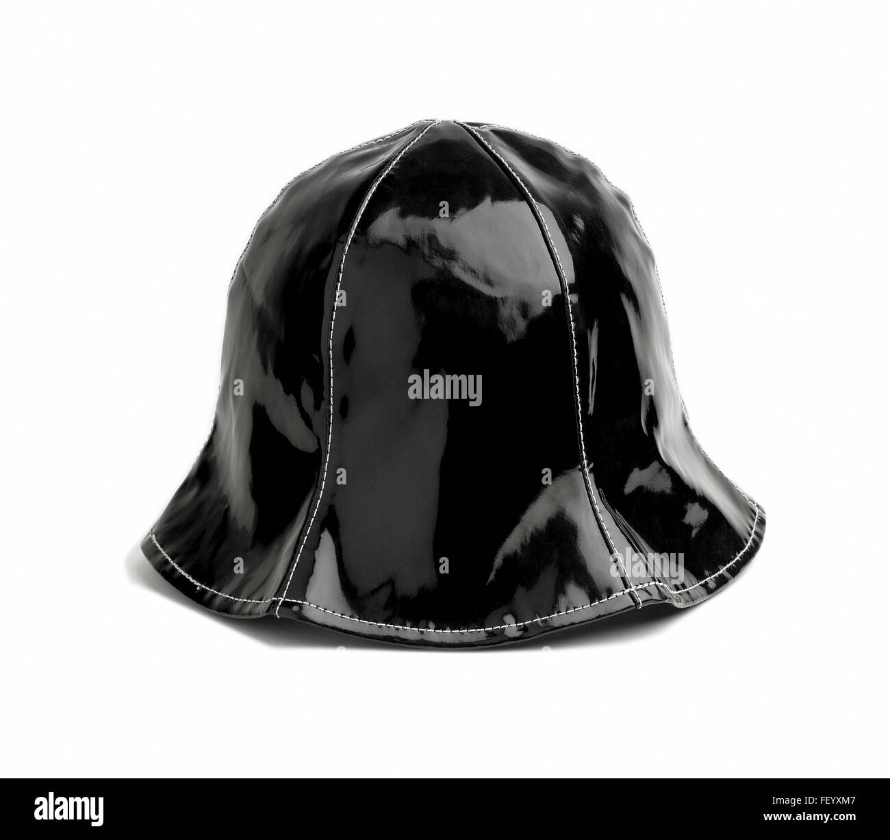 Female black hat isolated on white. Square format Stock Photo - Alamy