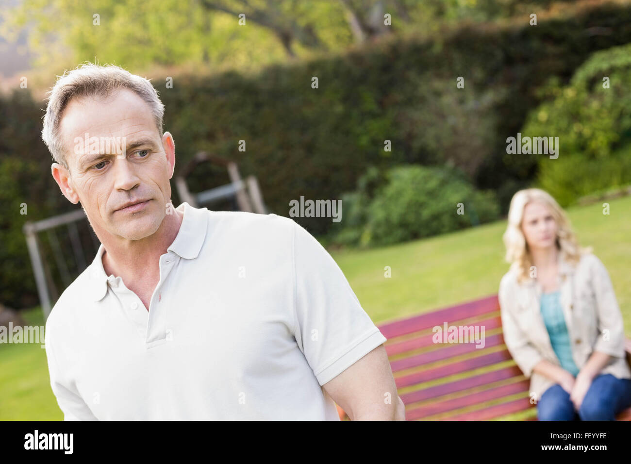 Couple sulking each other Stock Photo - Alamy