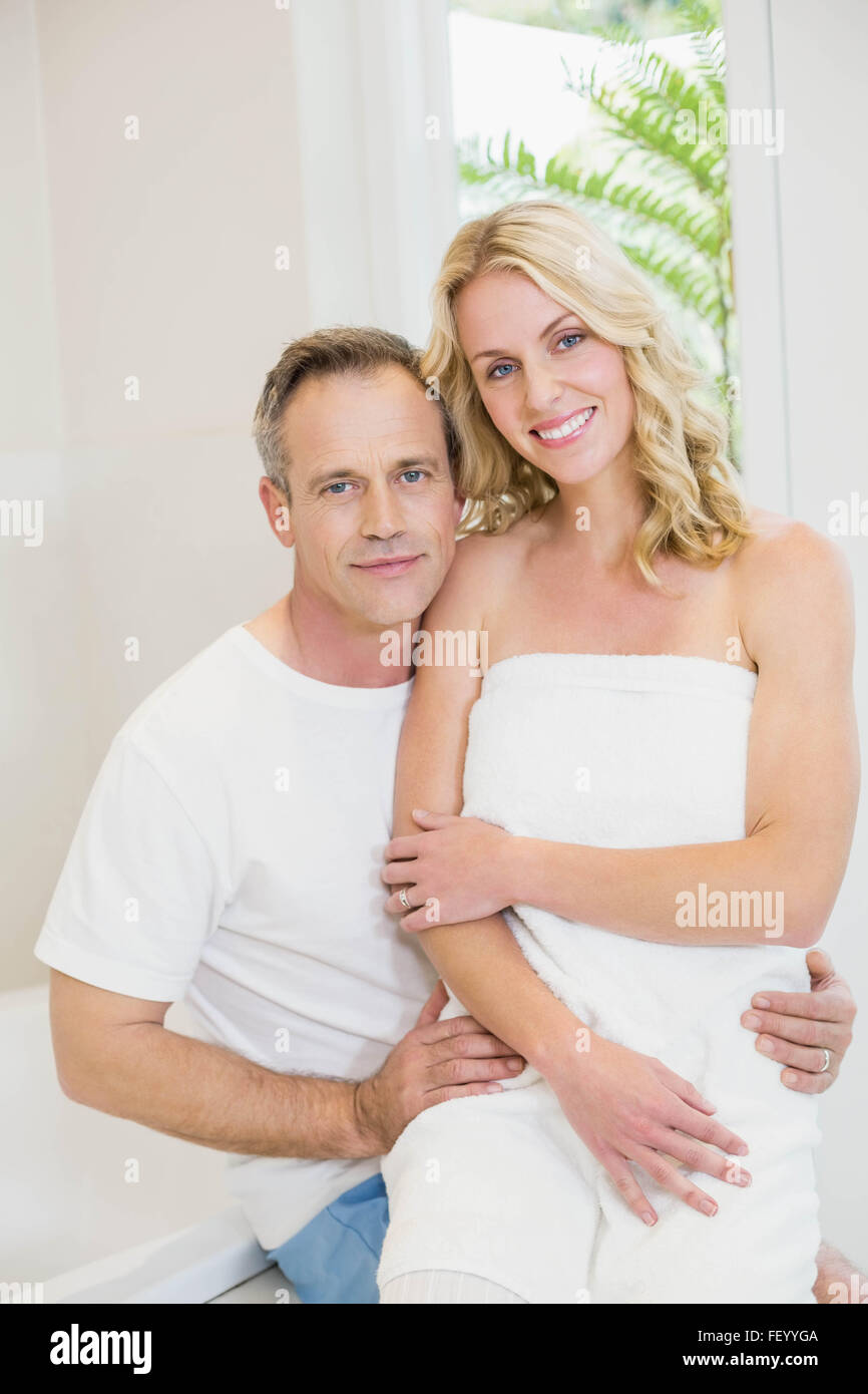 Cute couple hugging Stock Photo - Alamy