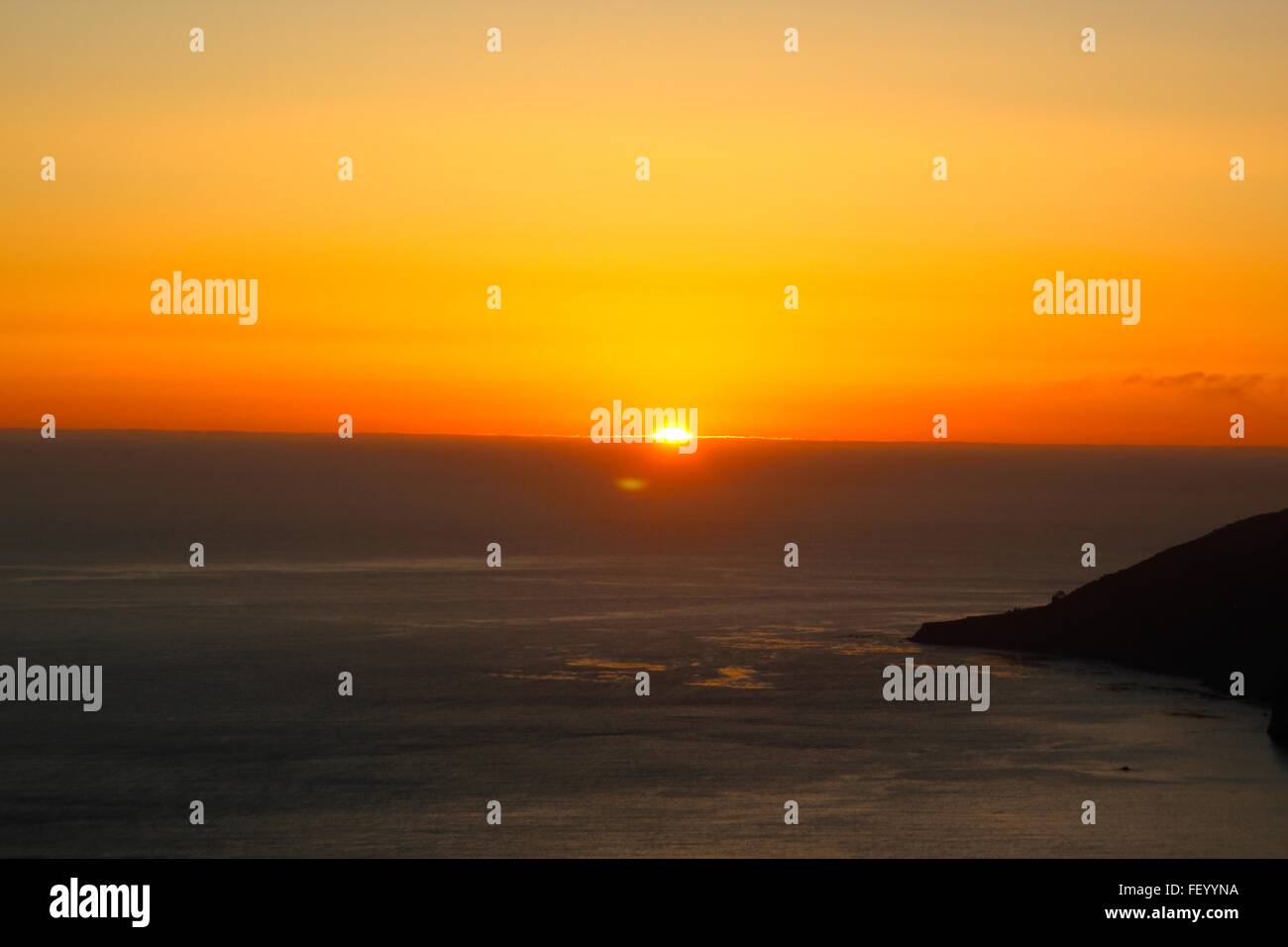 sunset off big sur Stock Photo - Alamy