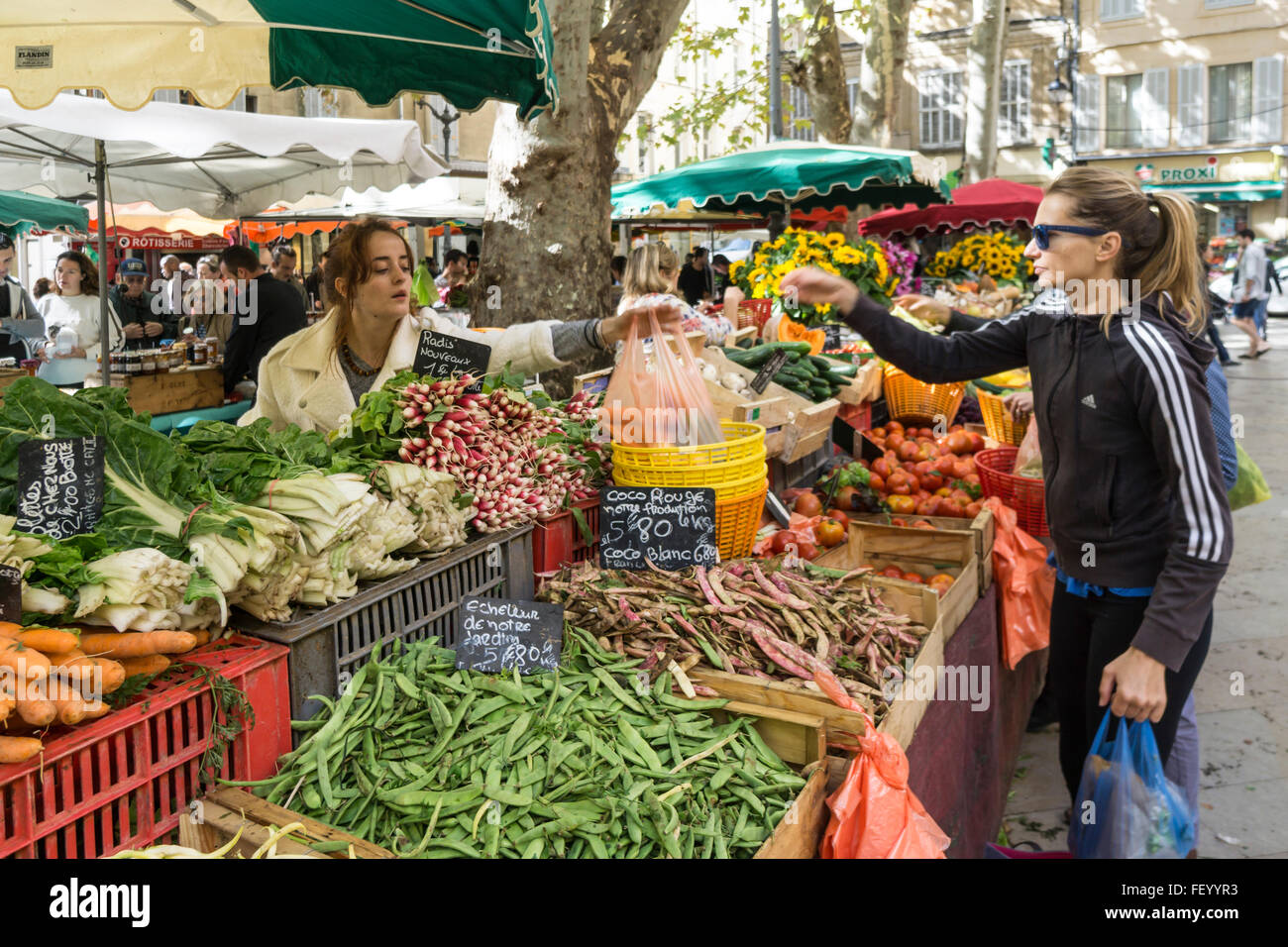 Market Place Richelme, Vegetables, Aix en Provence, Bouche du Rhone ...