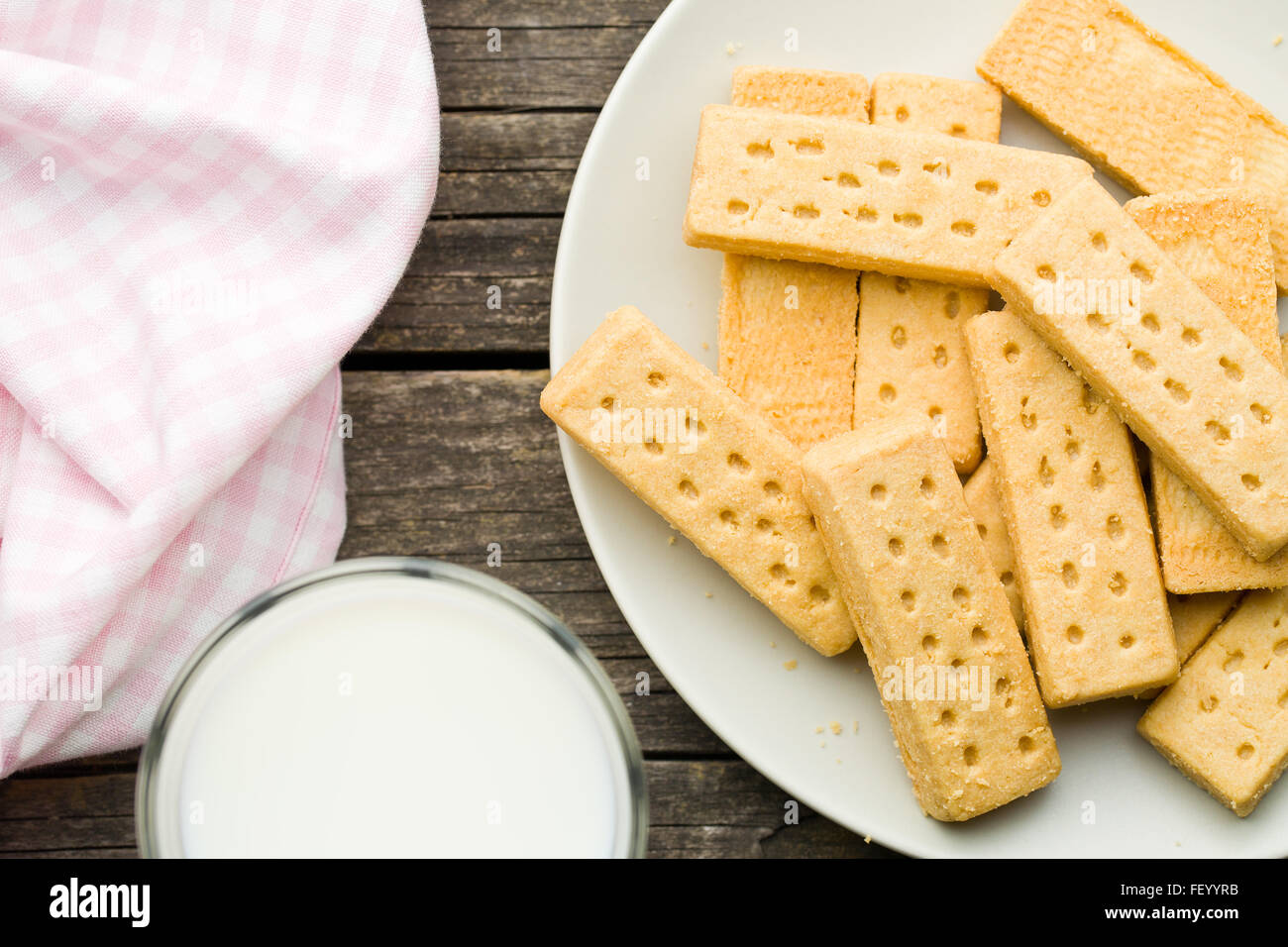 top view of shortbread fingers Stock Photo - Alamy