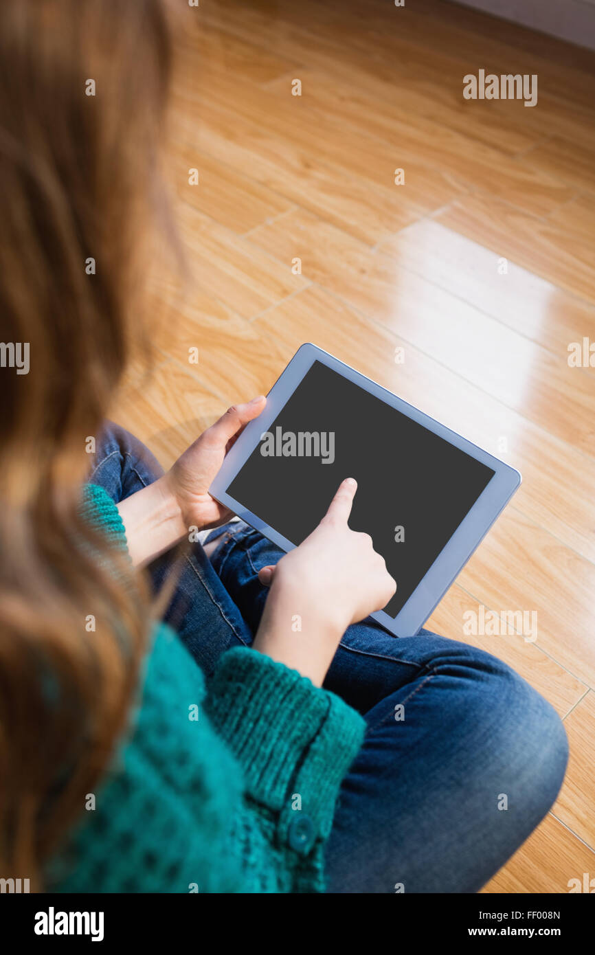 Pretty woman sitting legs crossed hi-res stock photography and images ...
