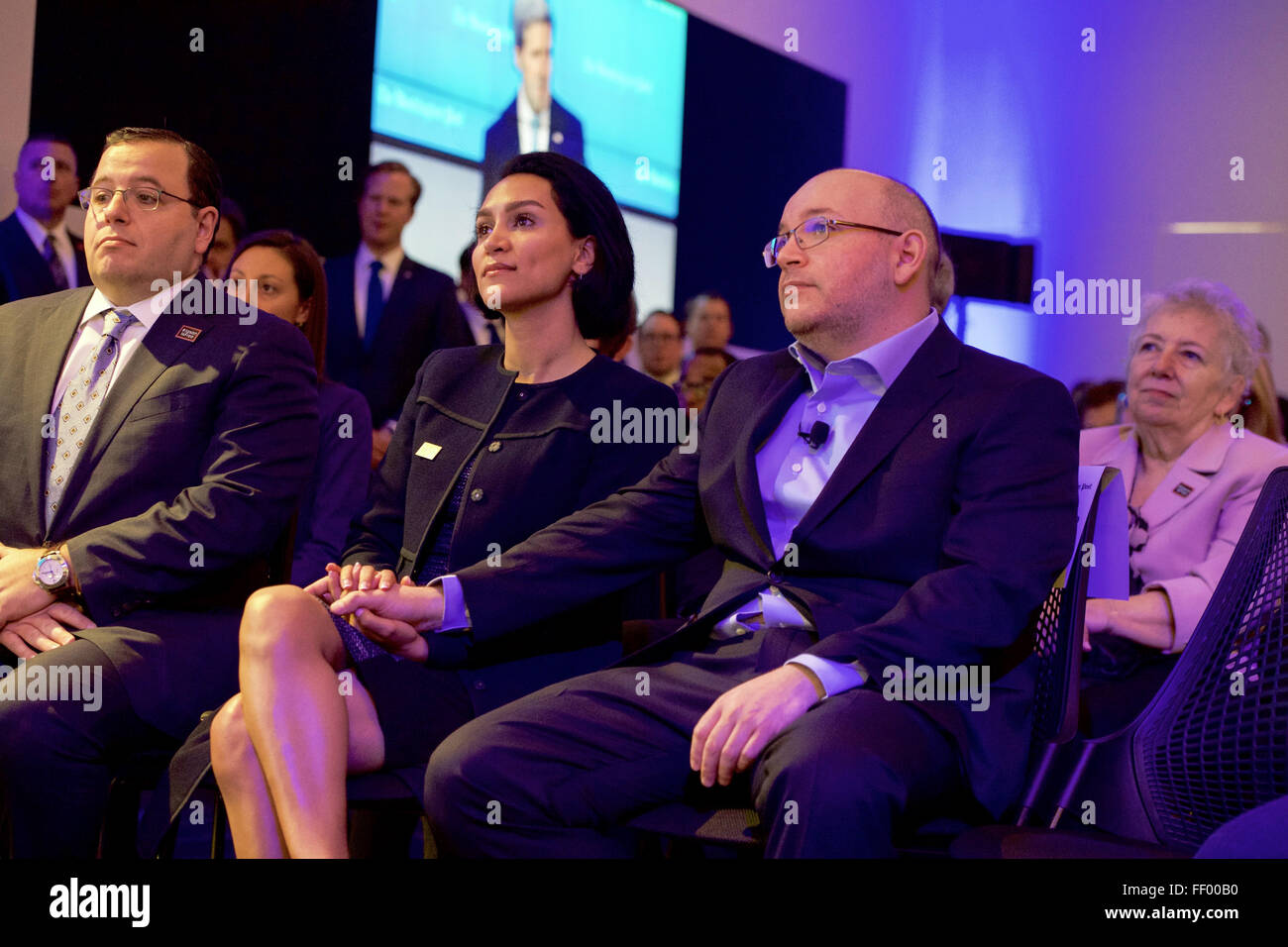 Washington Post Reporter Jason Rezaian and His Wife Look on as ...