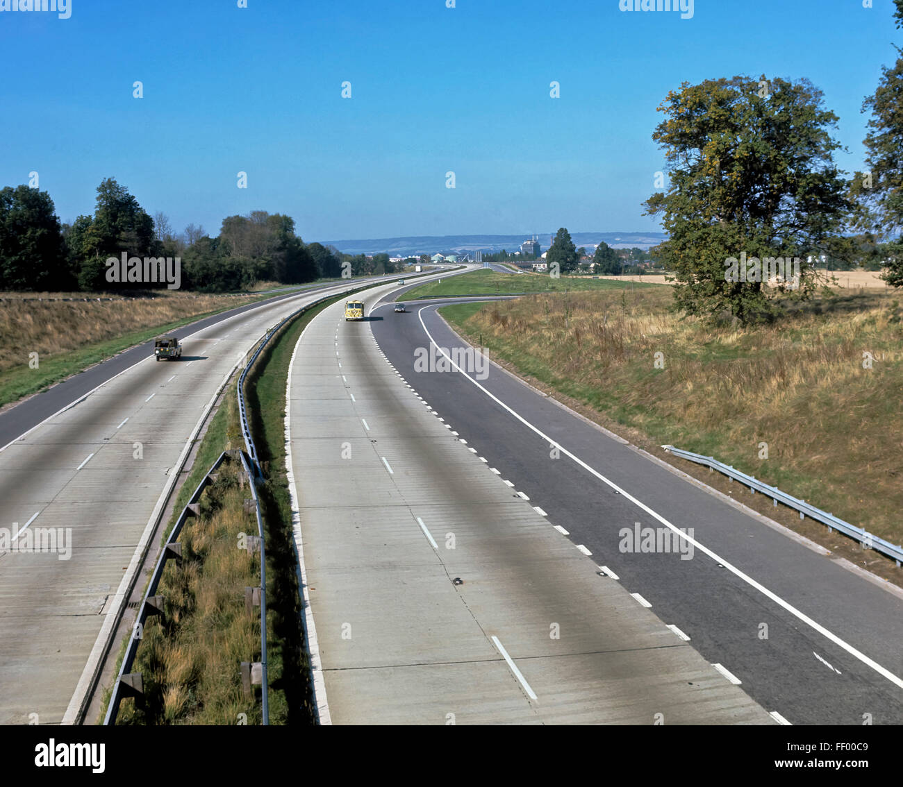 AA 7316. Archival 1970s, M20 near Maidstone, Kent, England Stock Photo ...