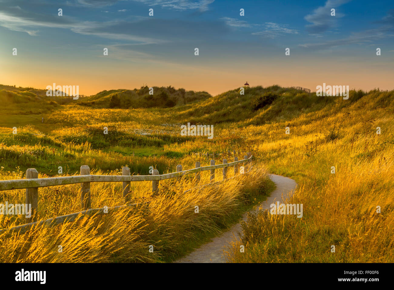 Path through Talacre dunes Stock Photo - Alamy