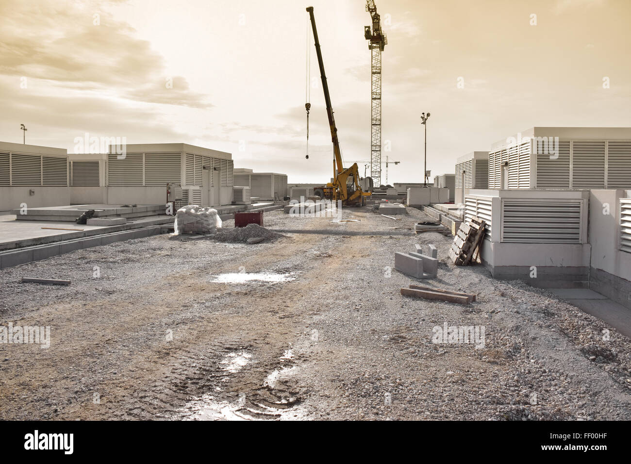 working inside a construction site Stock Photo - Alamy