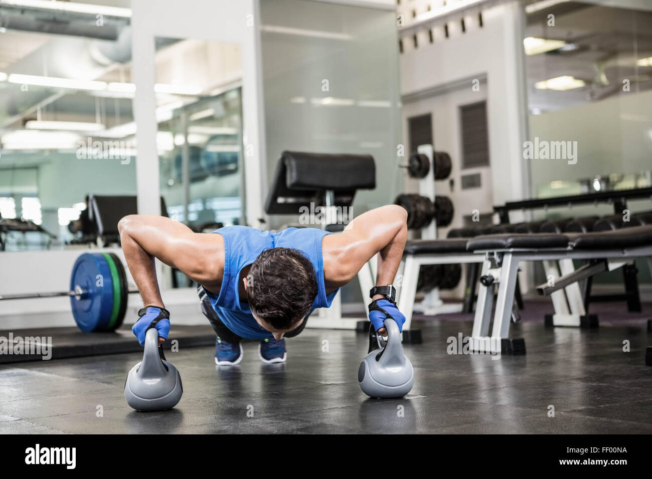 Man Push Ups Bench High Resolution Stock Photography and Images - Alamy