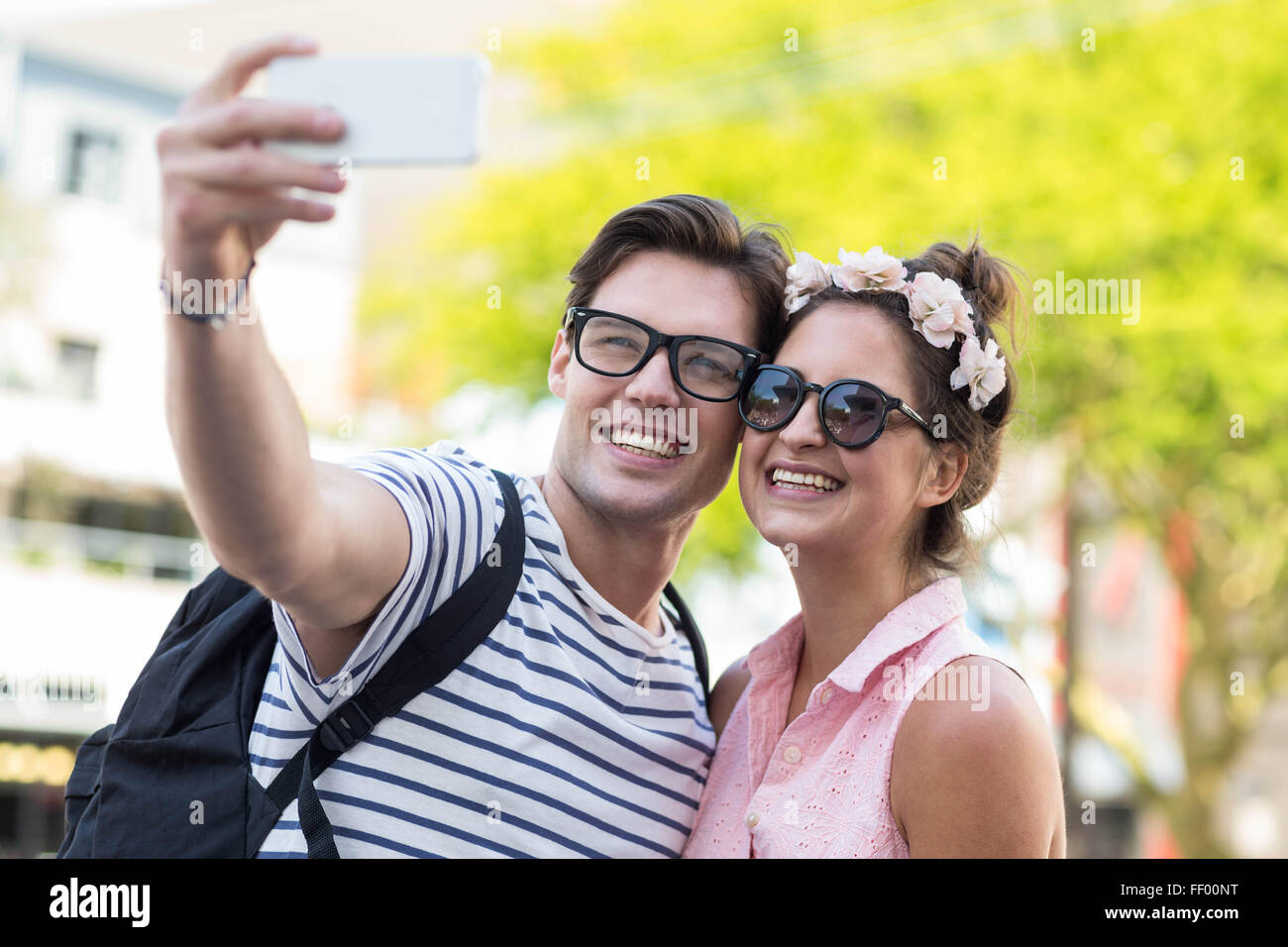 Happy boyfriend girlfriend posing selfie hi-res stock photography and ...