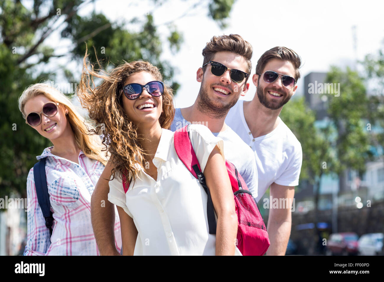 Man happy friends walking hi-res stock photography and images - Alamy