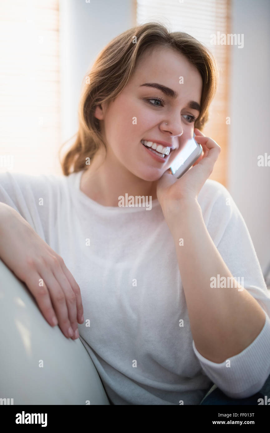 Calling woman hi-res stock photography and images - Alamy