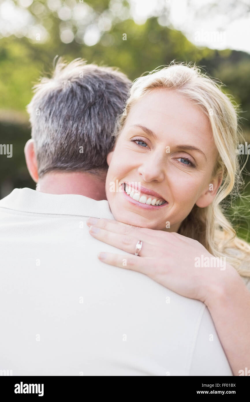 Cute couple hugging Stock Photo - Alamy