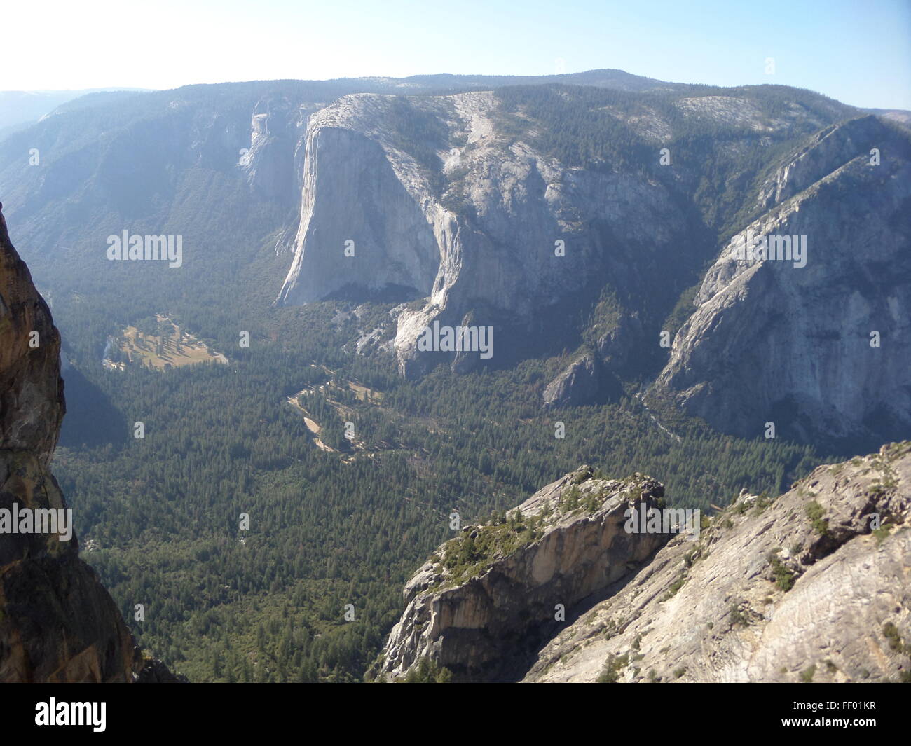 Looking down at the valley floor Stock Photo - Alamy