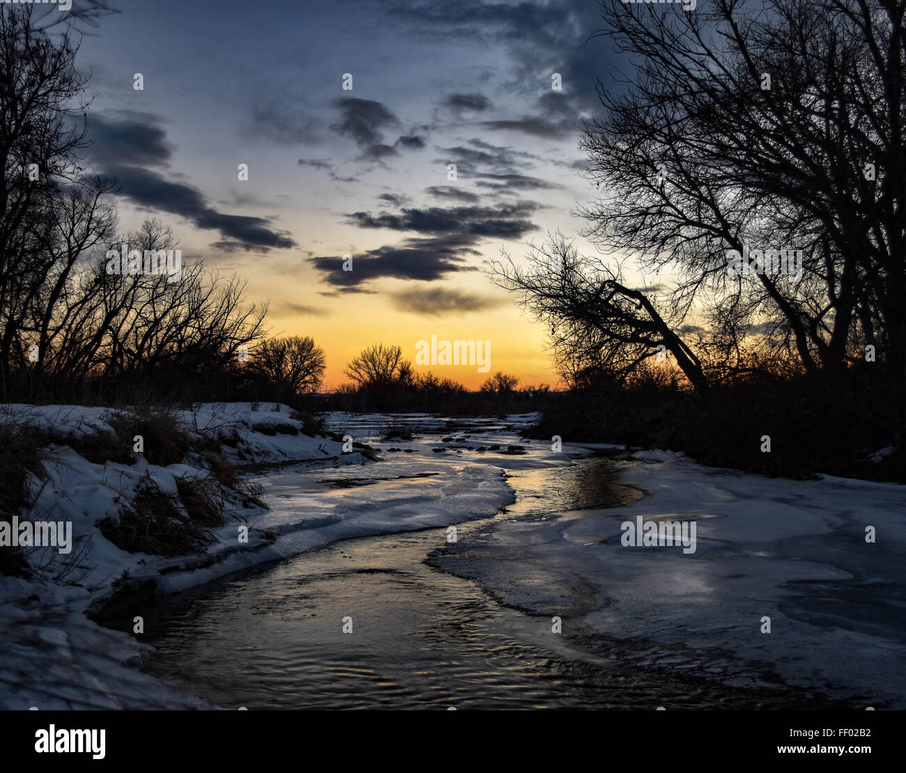 Pretty Colorado Sunset Stock Photo - Alamy