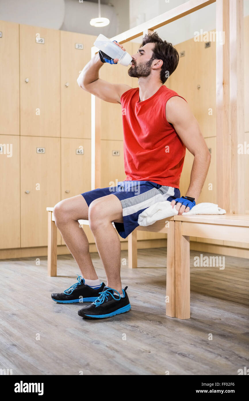 Handsome man drinking water Stock Photo - Alamy