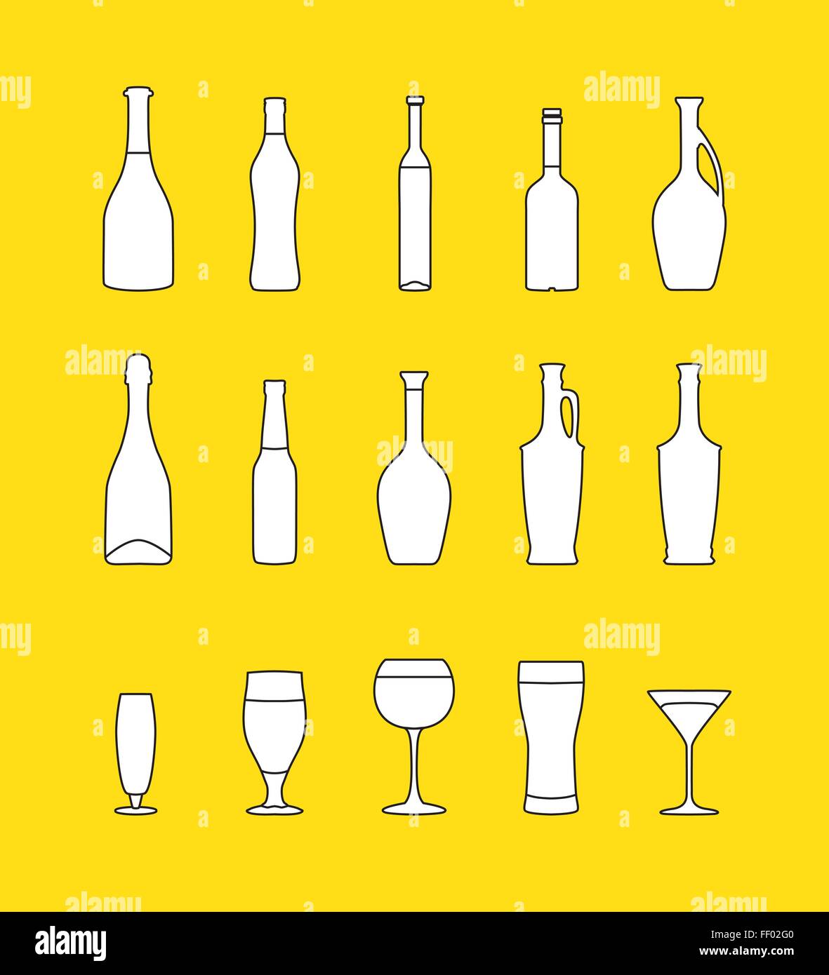 vector beverages set Stock Vector Image & Art - Alamy