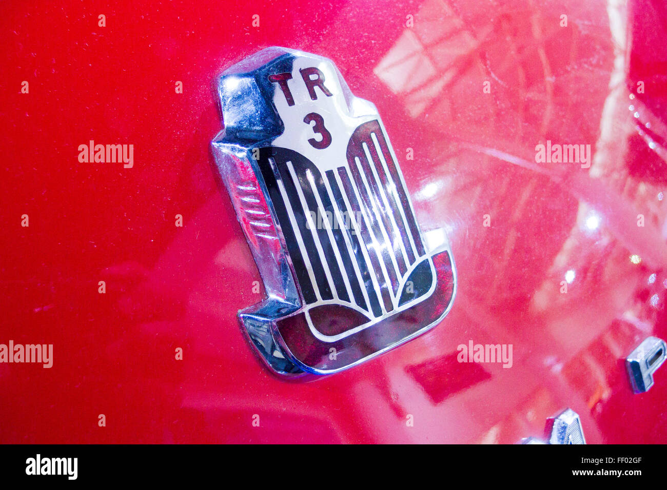 Triumph TR3 Classic British Sports Car Badge Stock Photo - Alamy