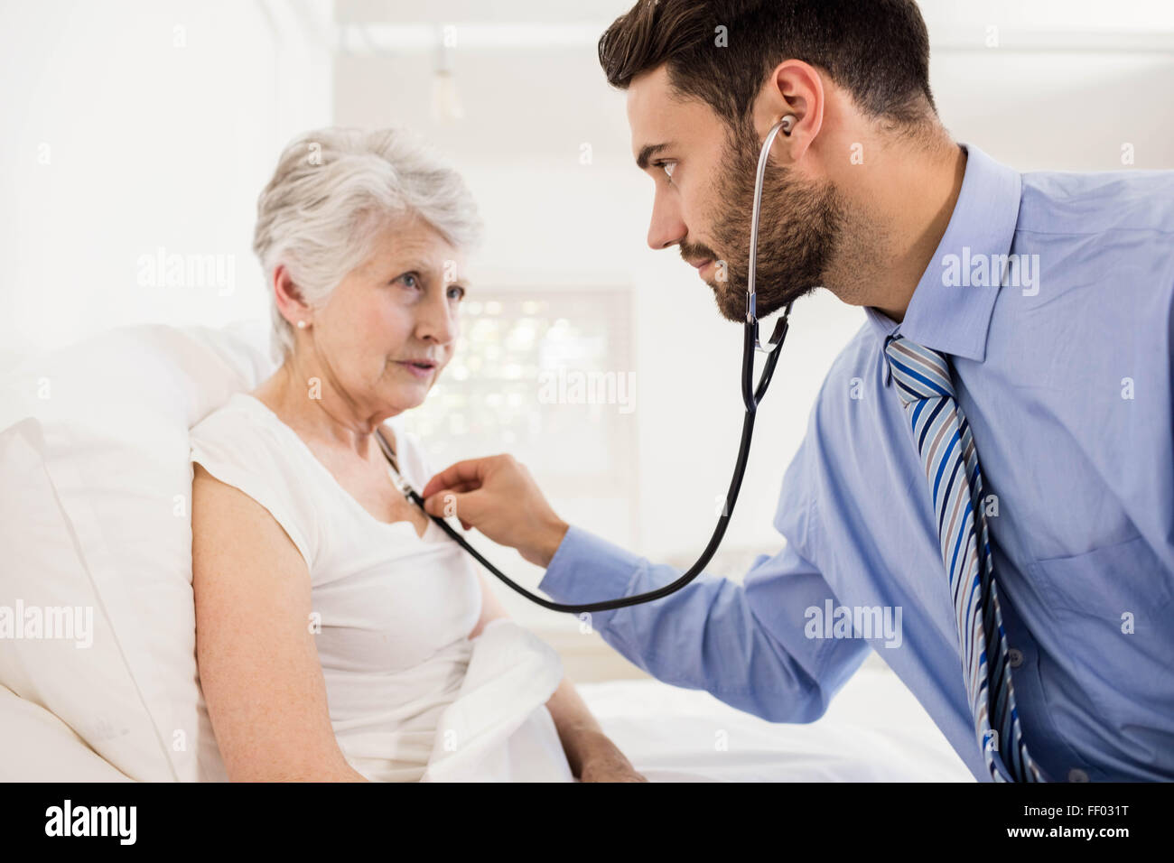 Woman stethoscope chest hi-res stock photography and images - Alamy