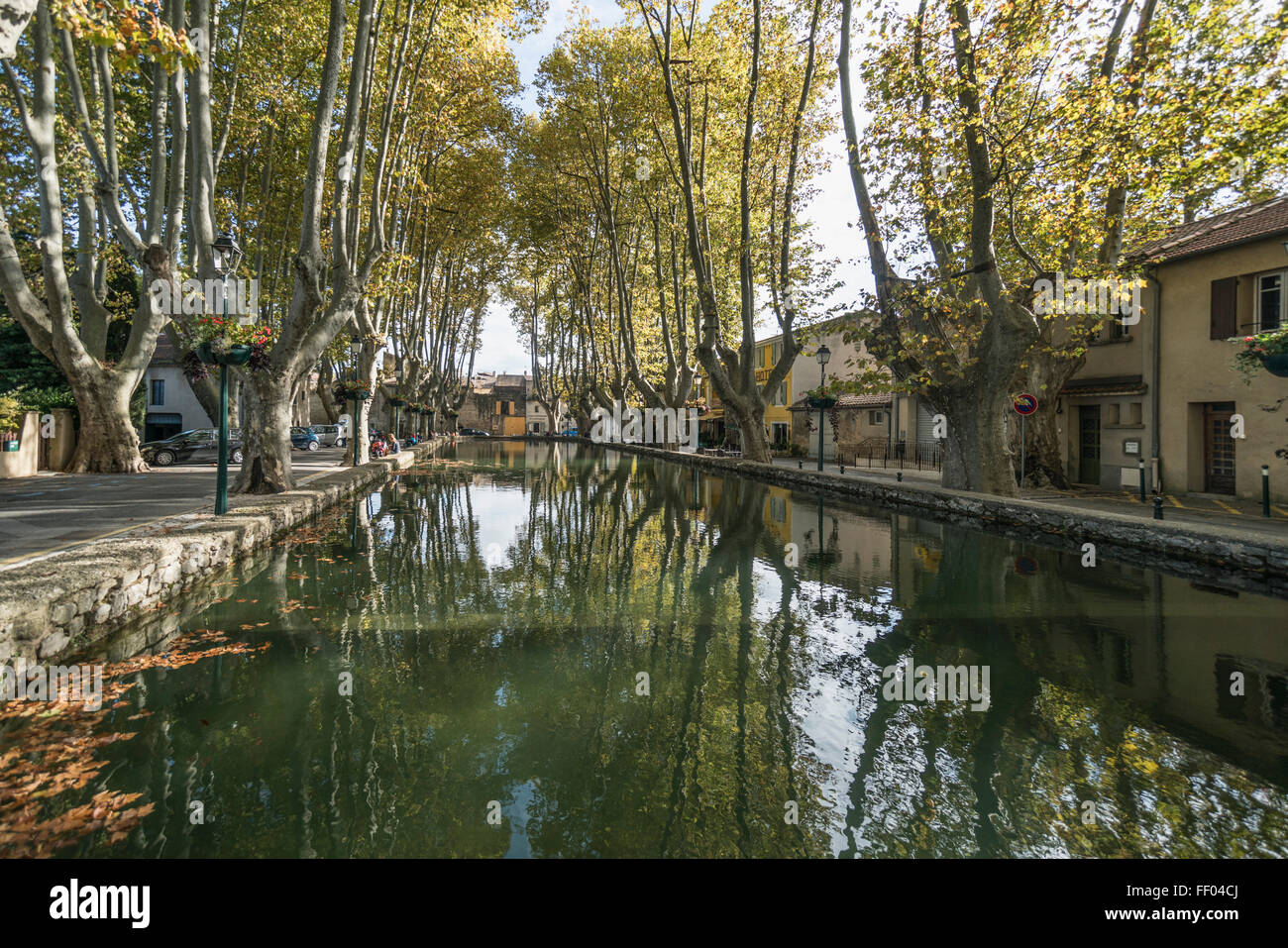 The Etang, central long pond, 17th century, Cucuron, Provence, France ...