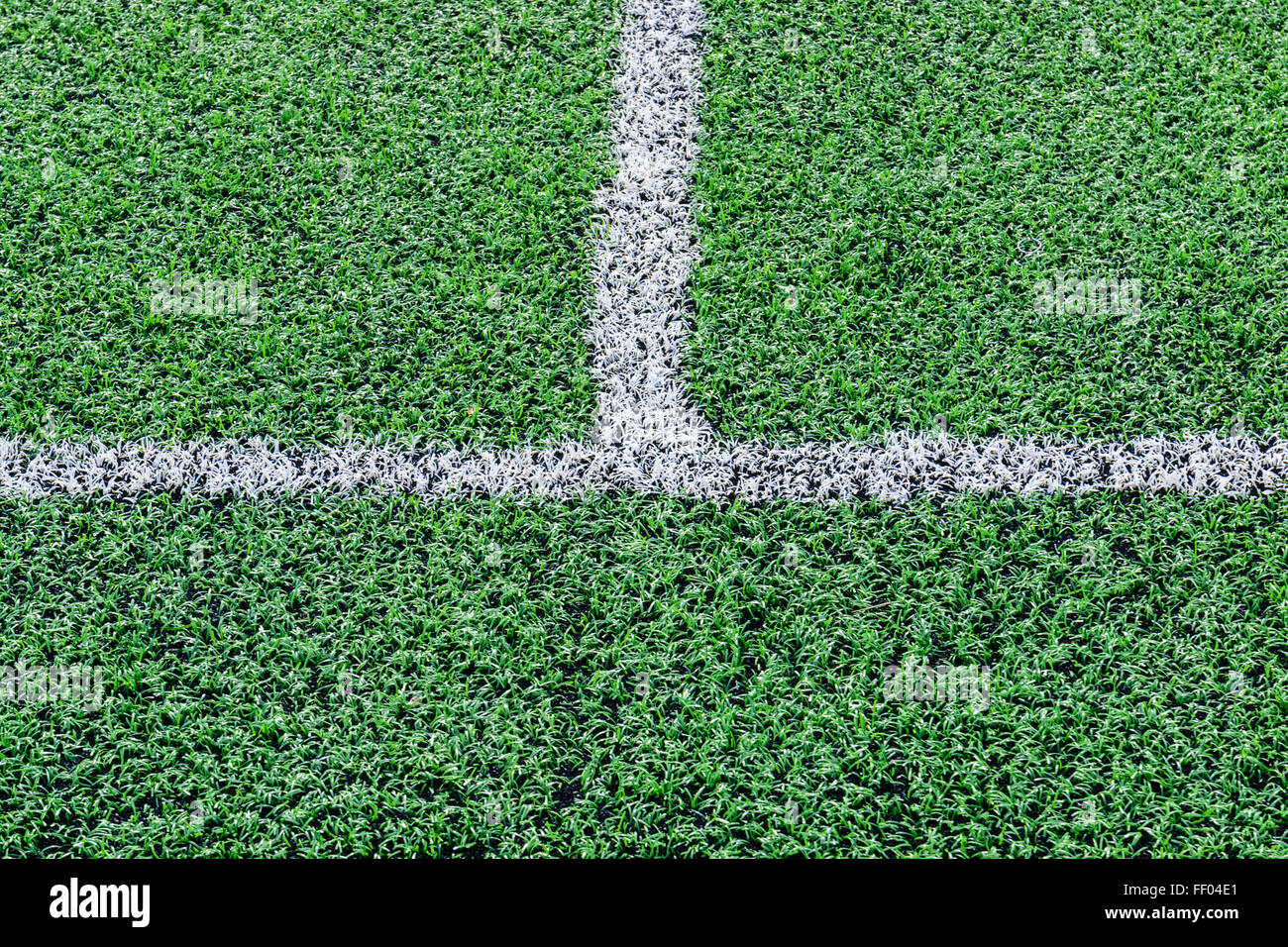 Artificial turf football field Stock Photo - Alamy