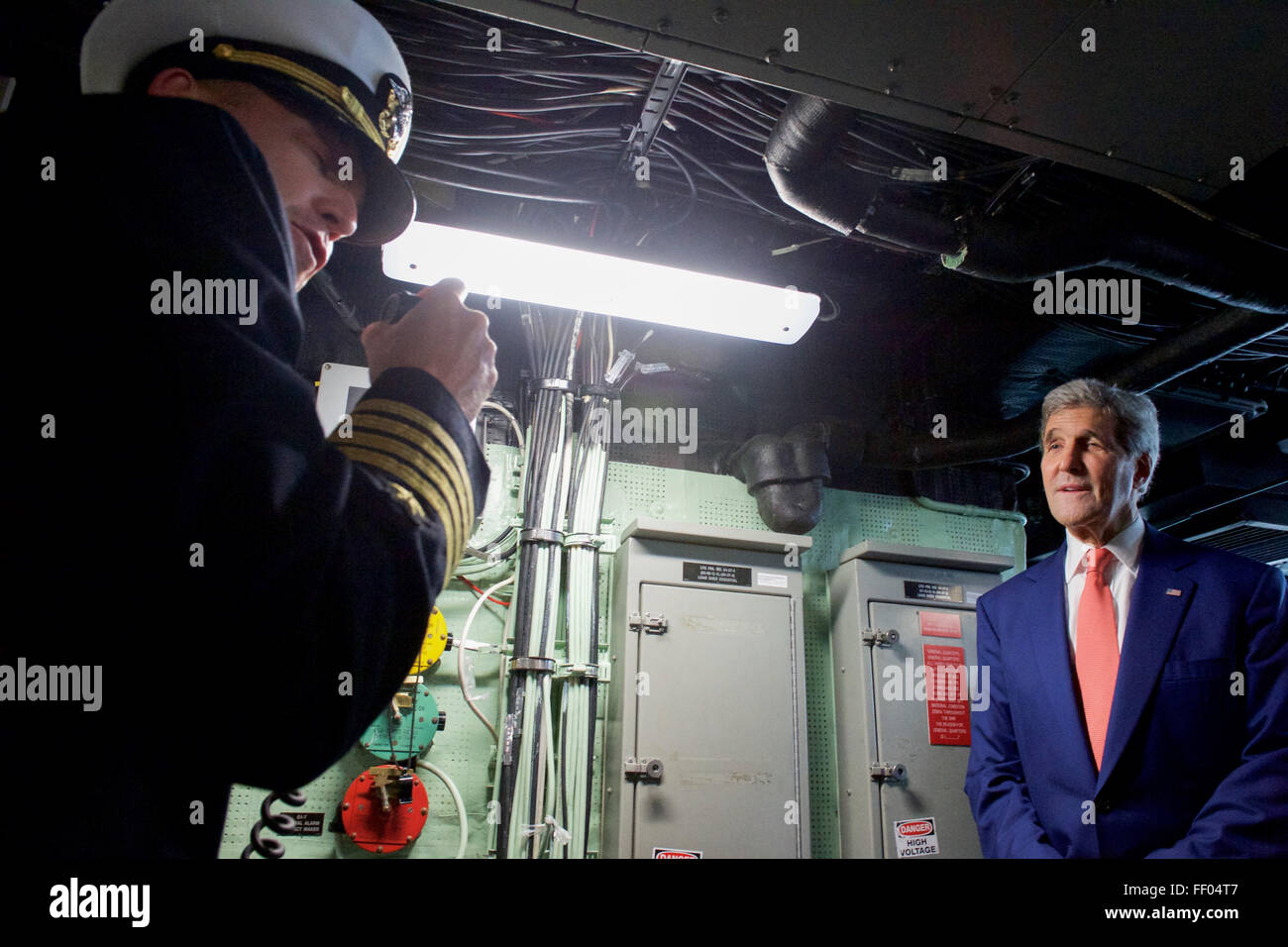 Secretary Kerry Listens as U.S. Navy Captain Patterson Addresses His ...