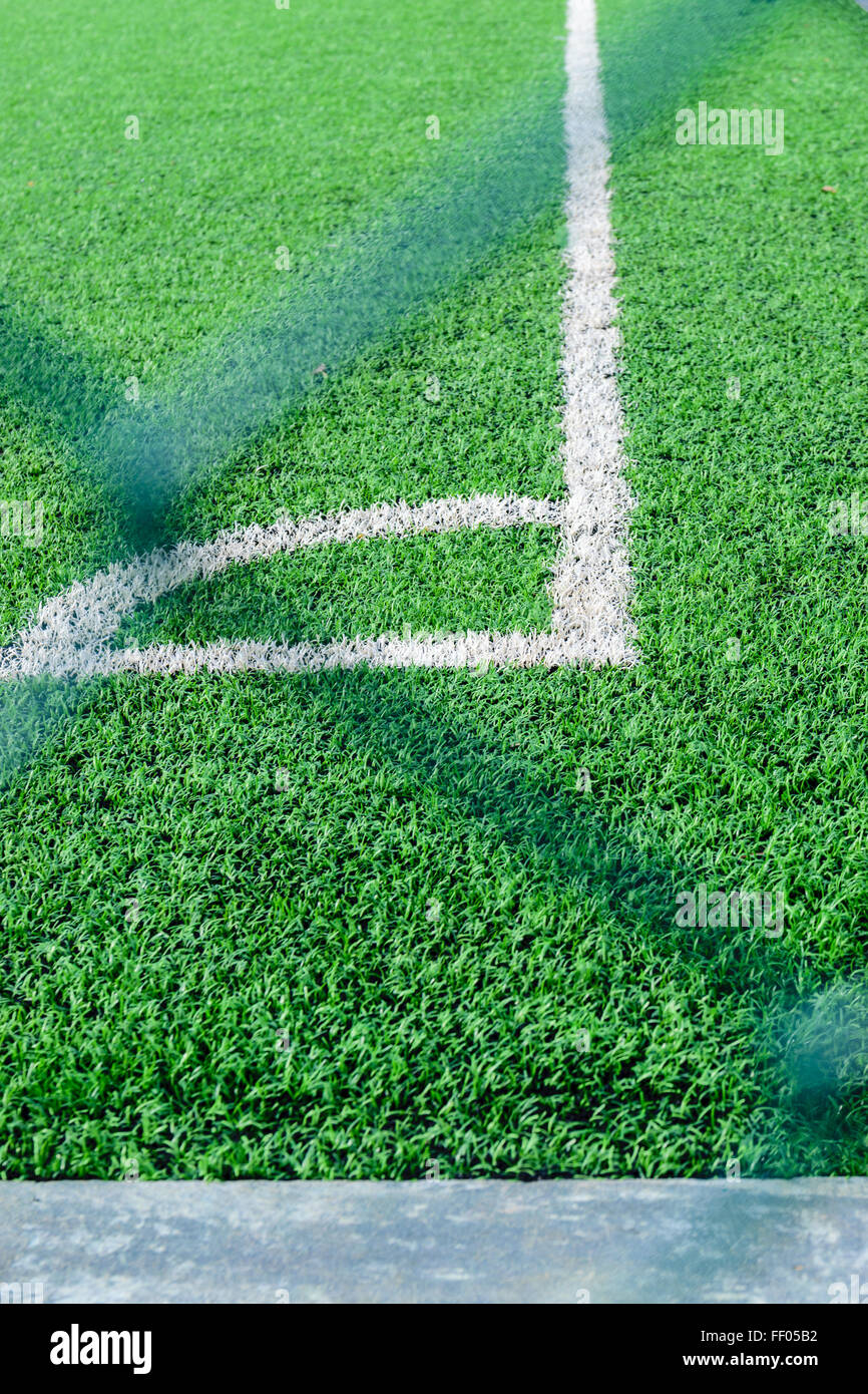 Artificial turf football field Stock Photo - Alamy