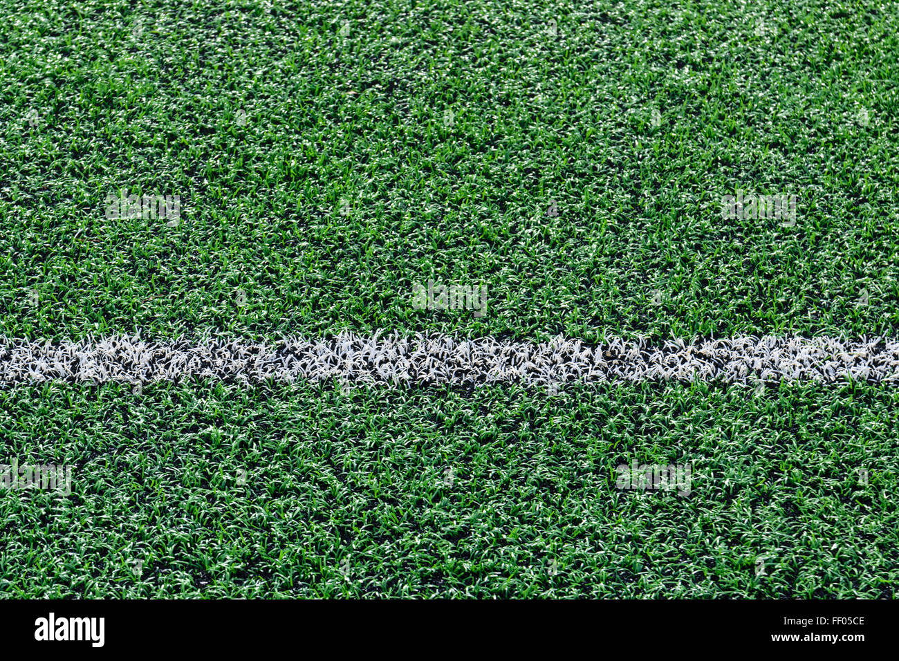 Artificial turf football field Stock Photo - Alamy