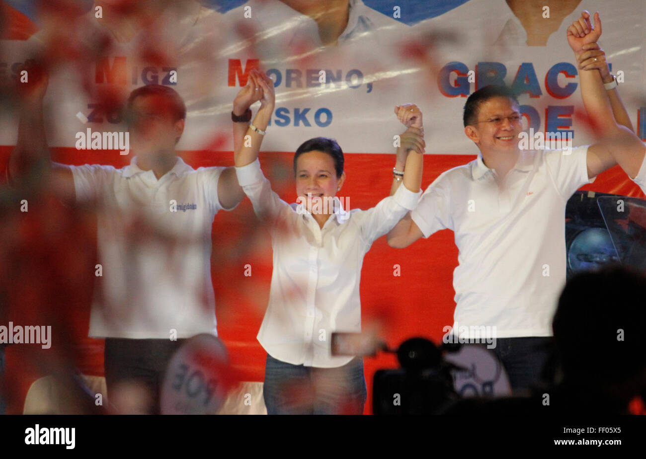 Manila, Philippines. 09th Feb, 2016. Presidential candidate Senator ...