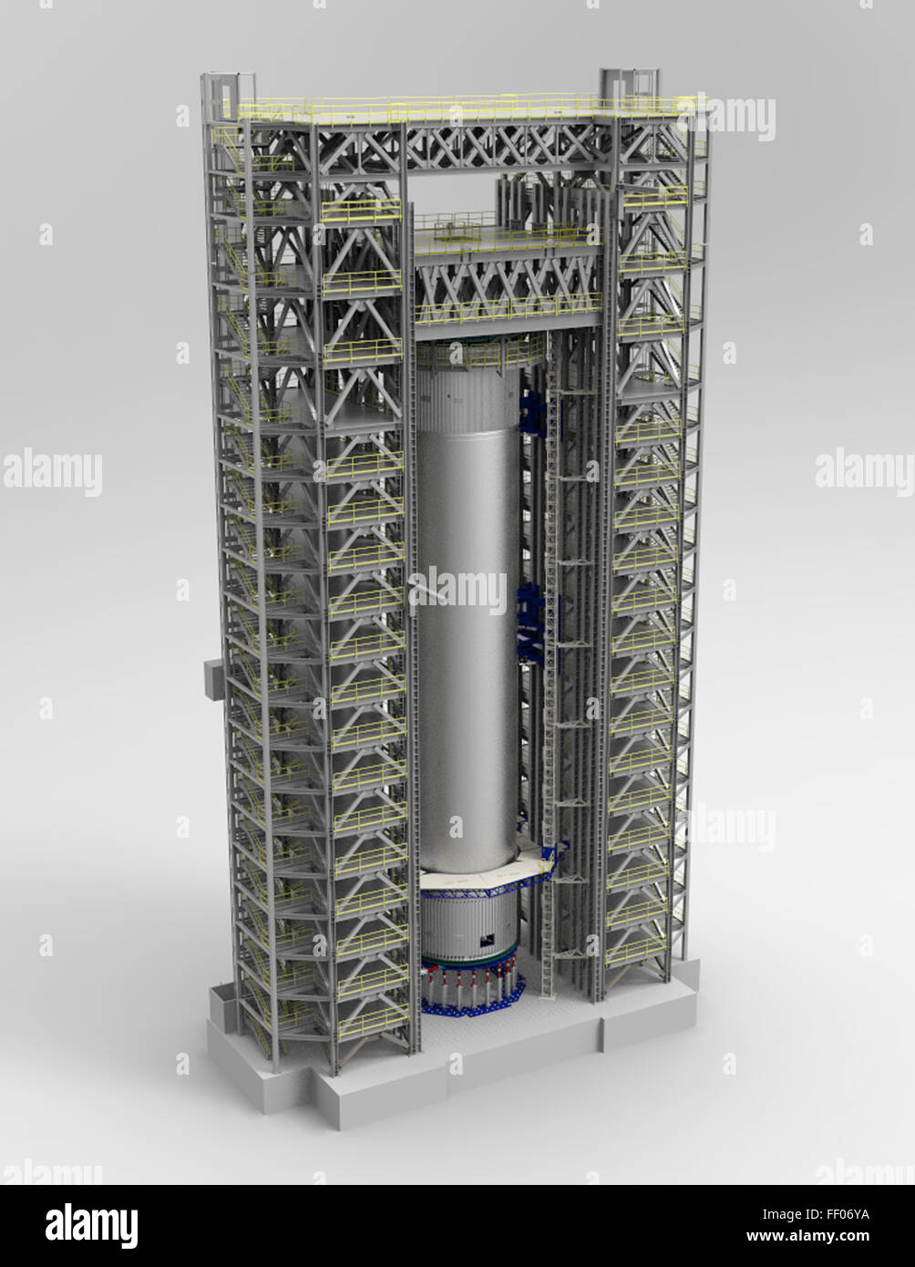 An artist's concept of Test Stand 4693 at NASA's Marshall Space Flight ...