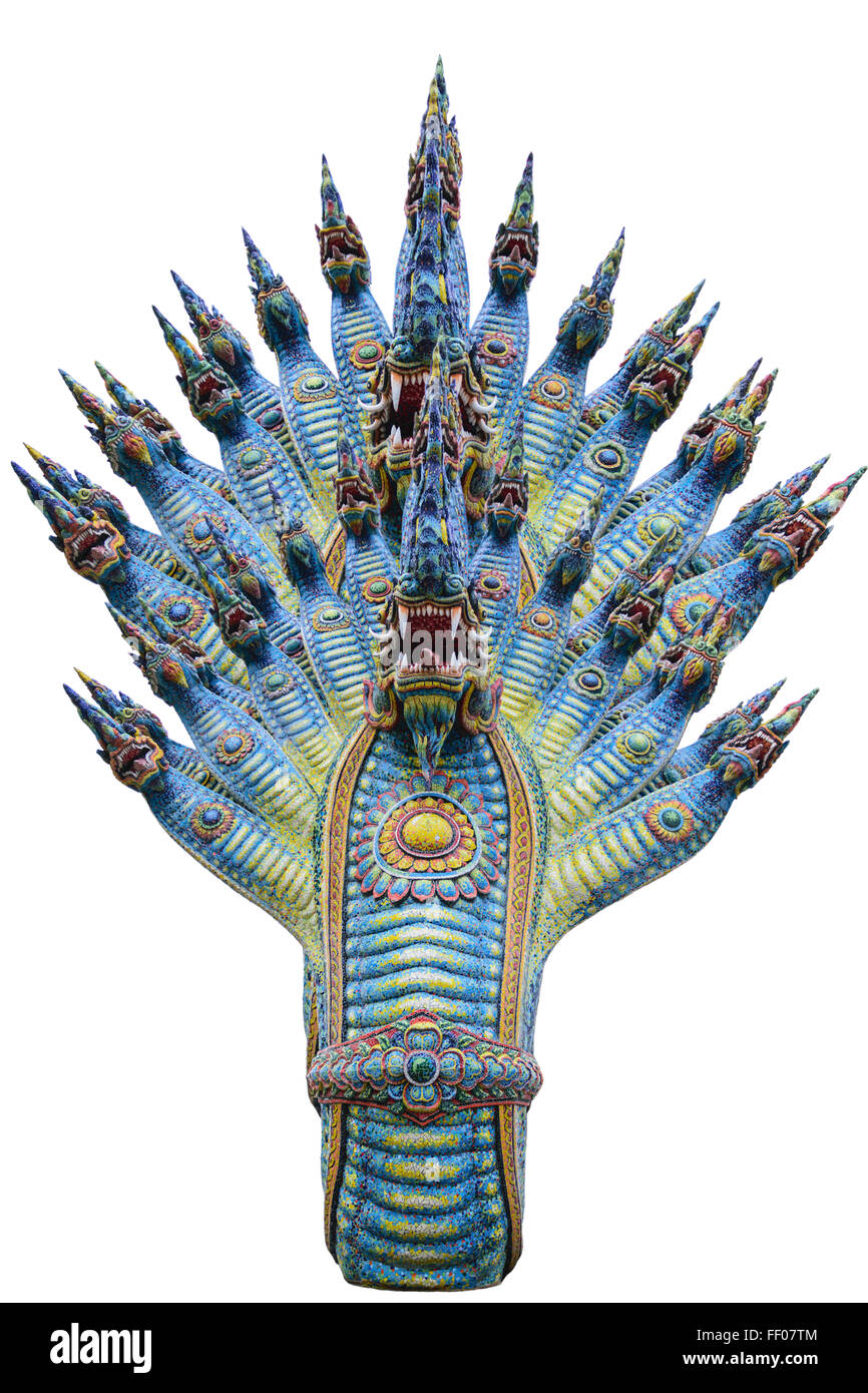 King of Nagas statue isolate on white background Stock Photo - Alamy