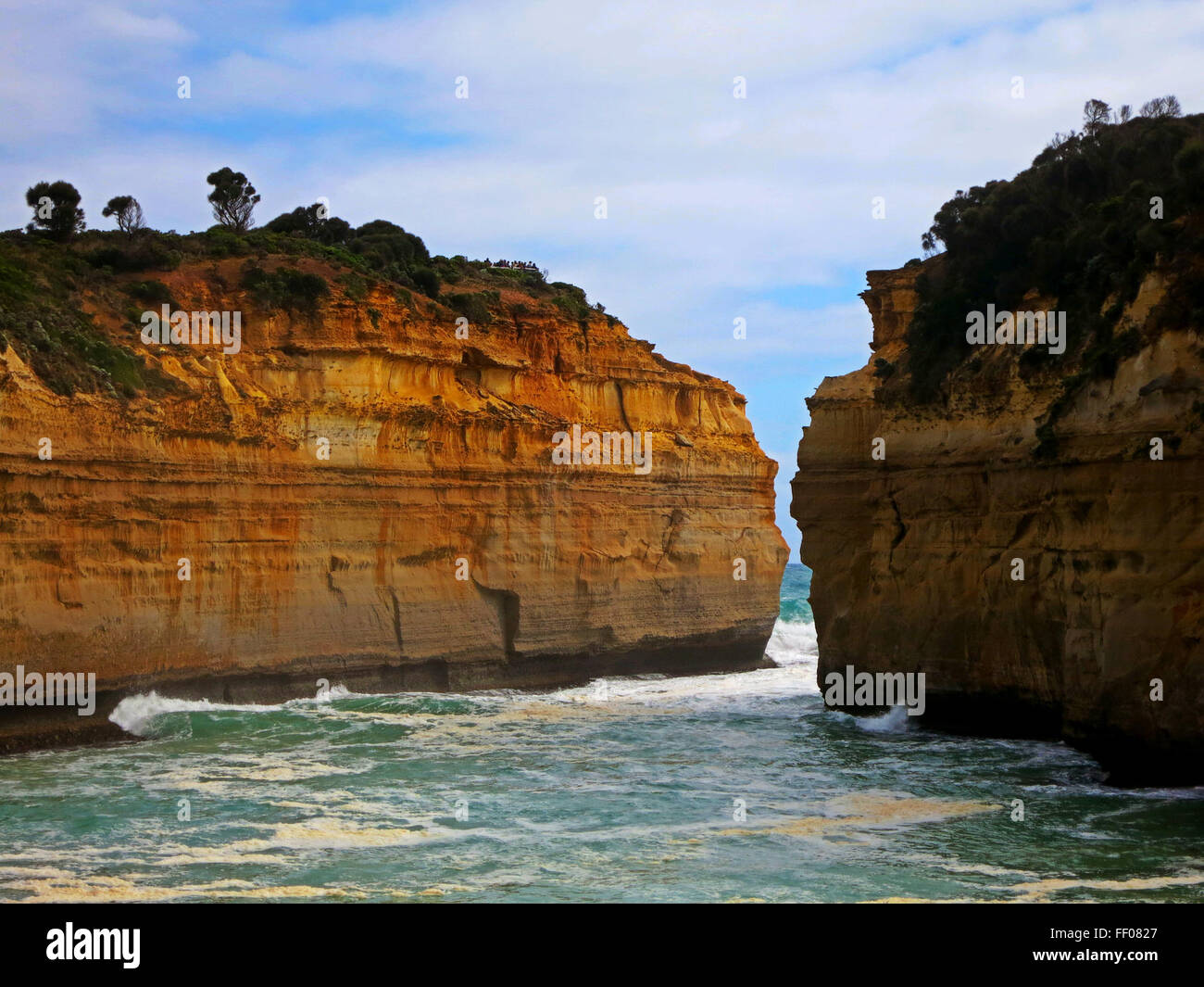 Cliffs by Ocean Inlet Stock Photo - Alamy