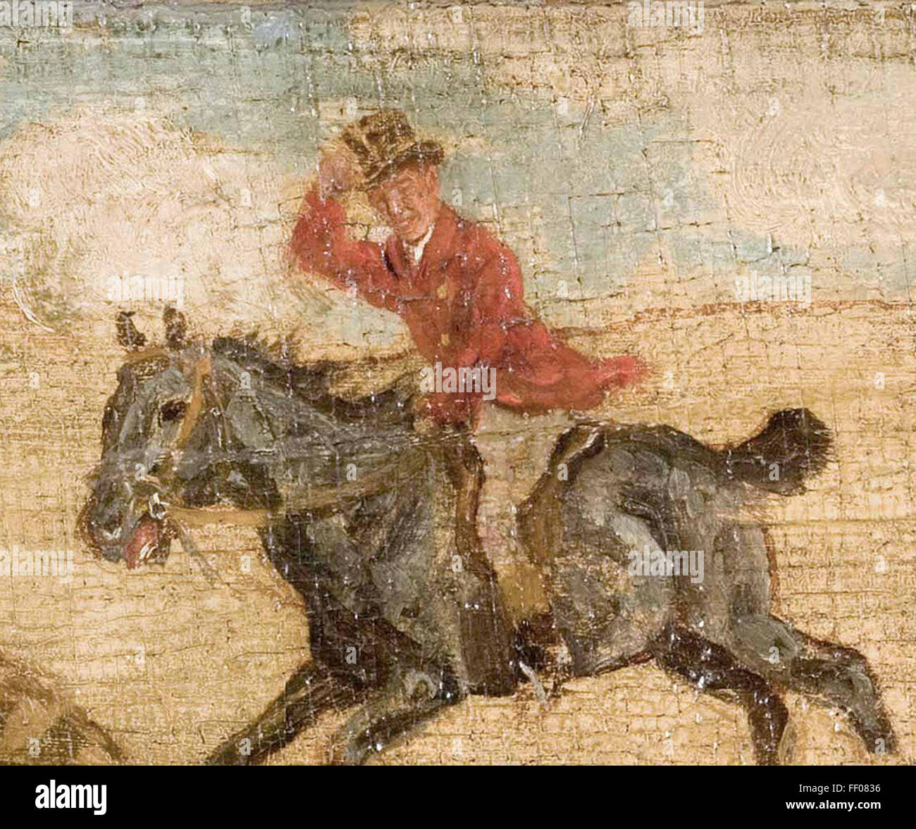 An illustration by Arthur Heming titled *The Fox Chase*, depicting a ...