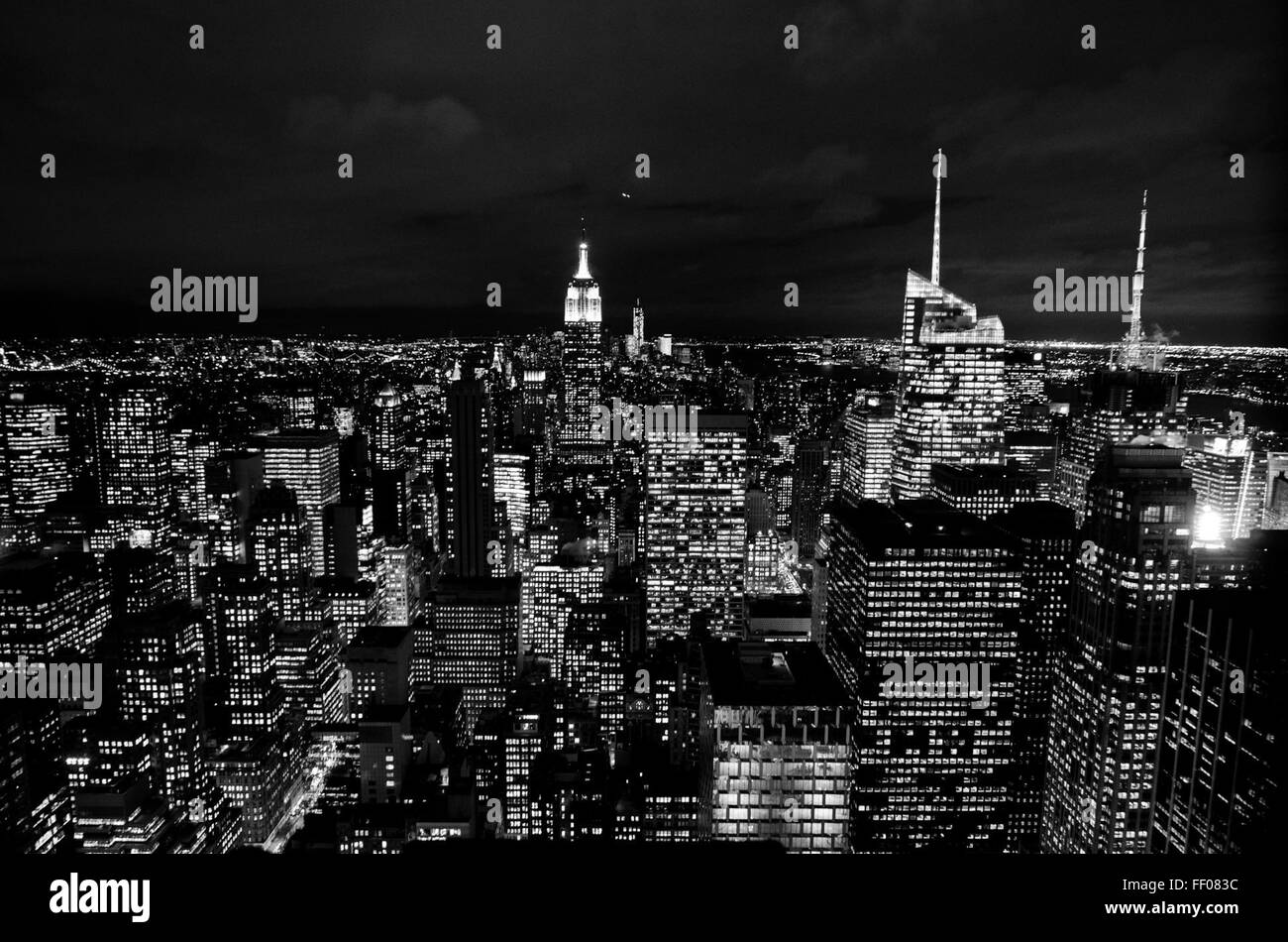 Downtown skyscrapers city Black and White Stock Photos & Images - Alamy
