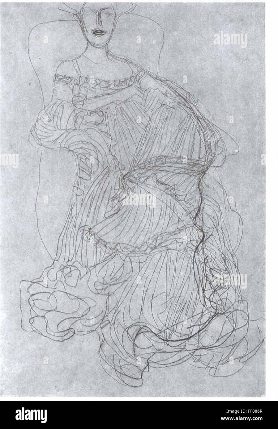 Gustav Klimt Drawing Stock Photo - Alamy