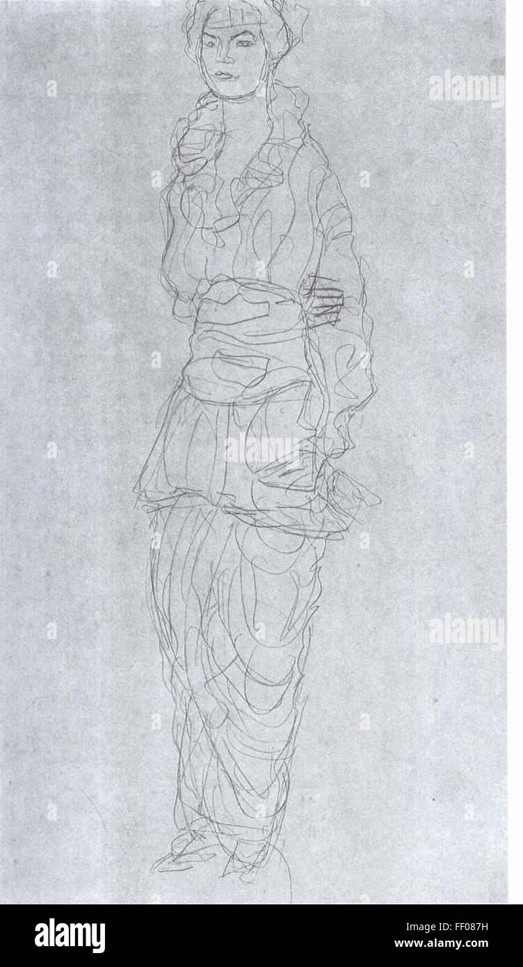 Gustav Klimt Drawing Stock Photo - Alamy