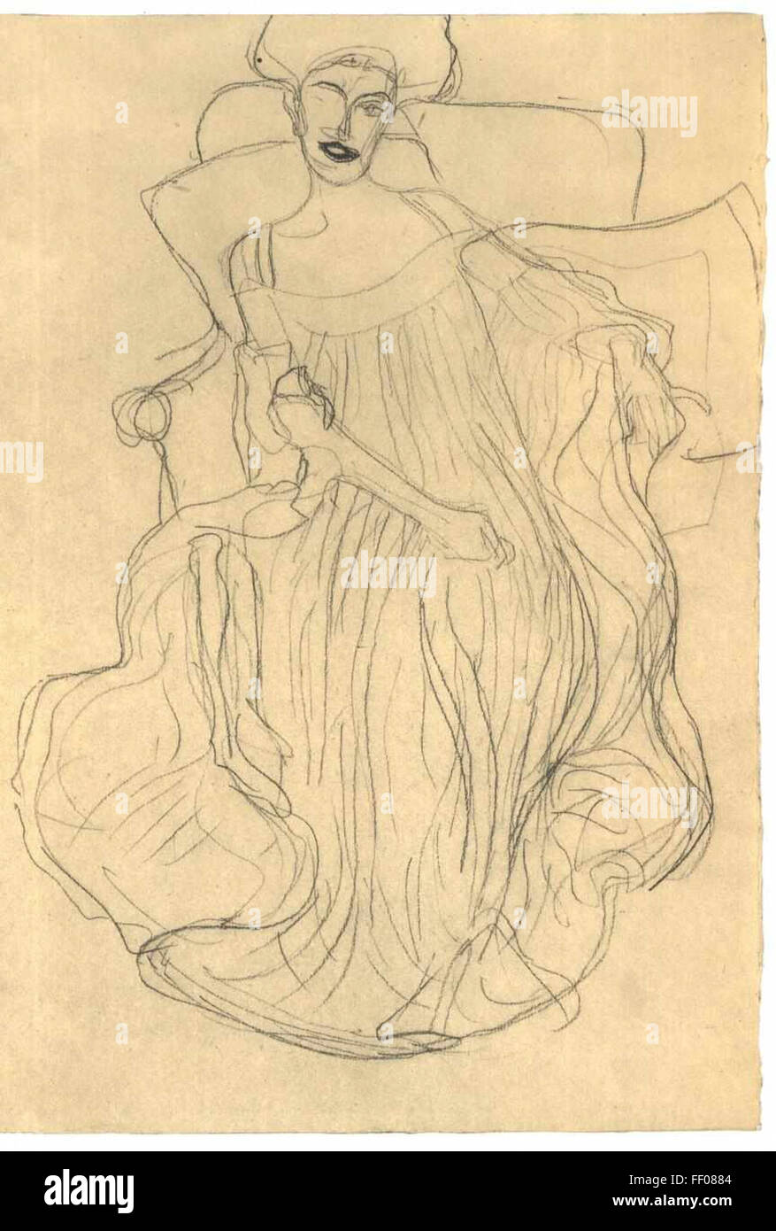 Gustav Klimt Drawing Stock Photo - Alamy