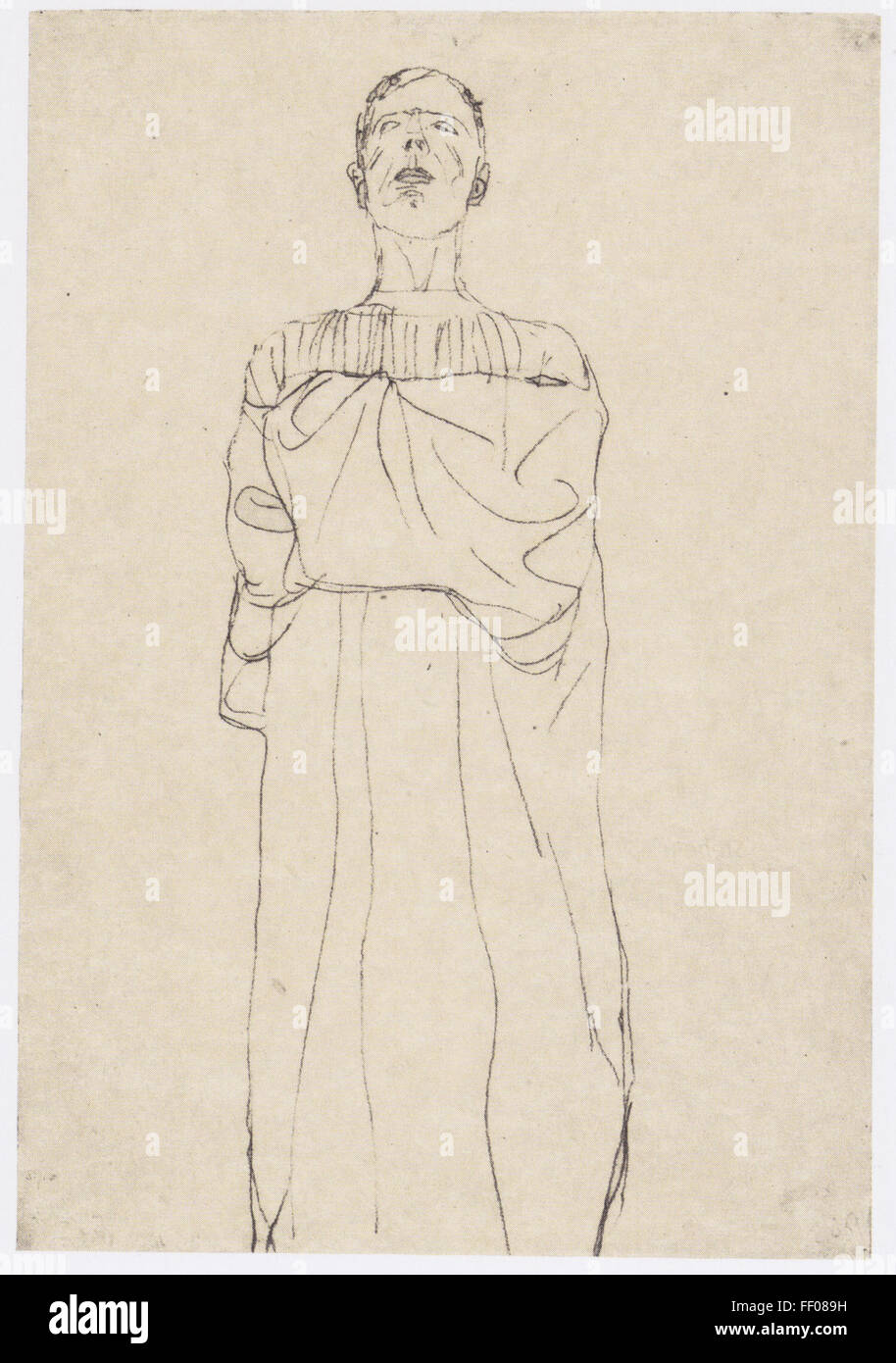 In this drawing, Gustav Klimt explores the human form with his ...