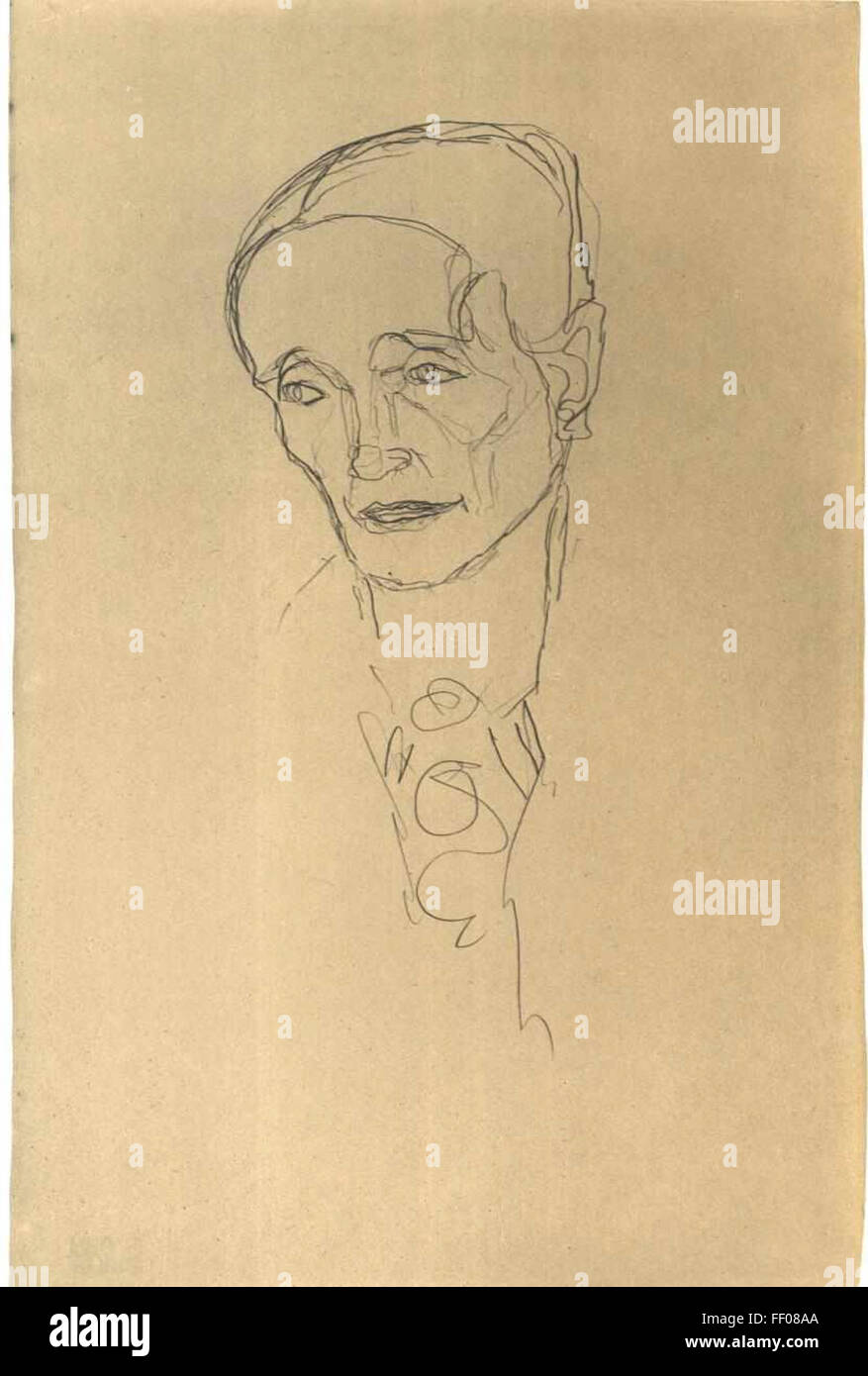 Gustav Klimt Drawing Stock Photo - Alamy