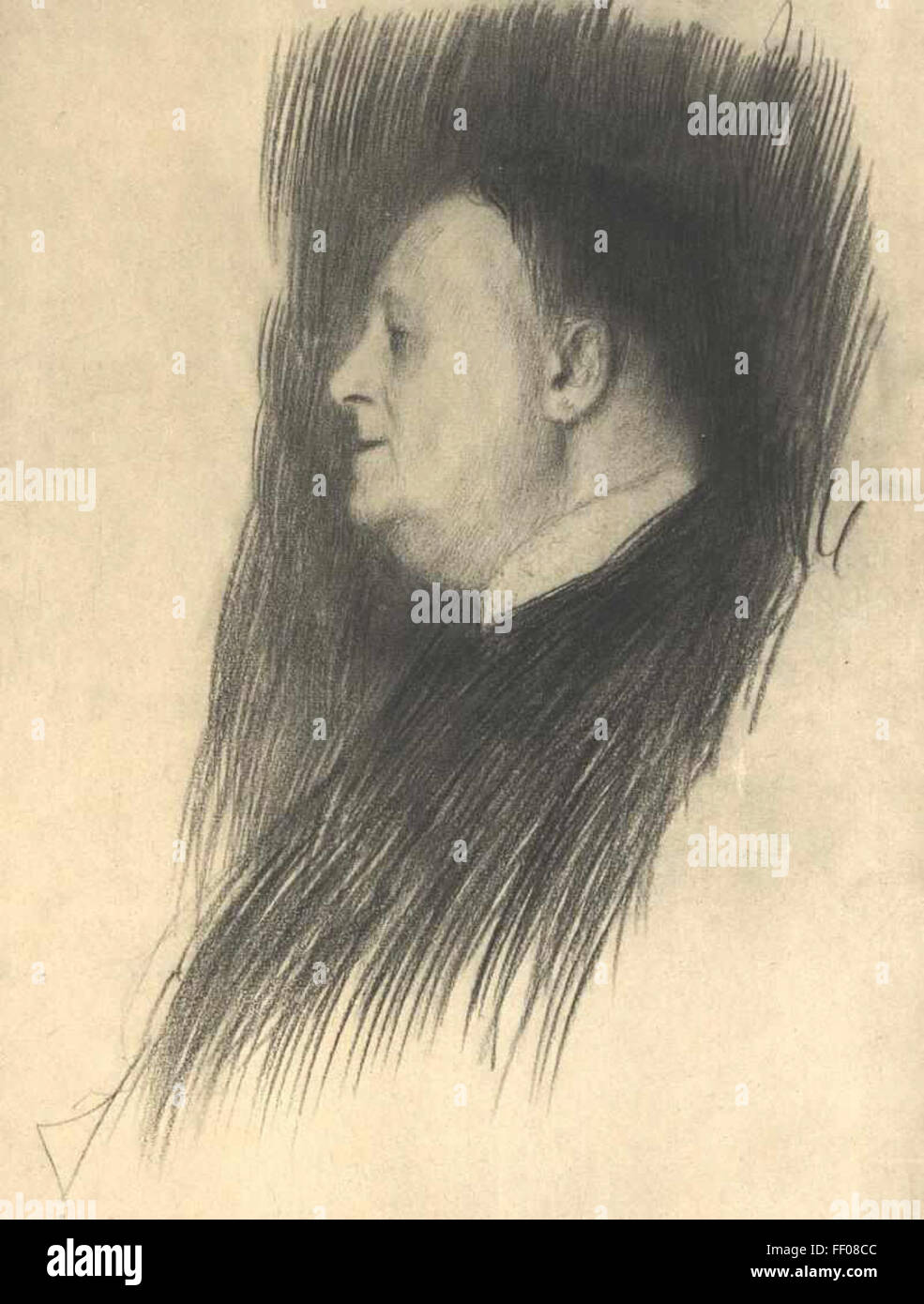 A drawing by Gustav Klimt, showcasing his iconic style with detailed ...