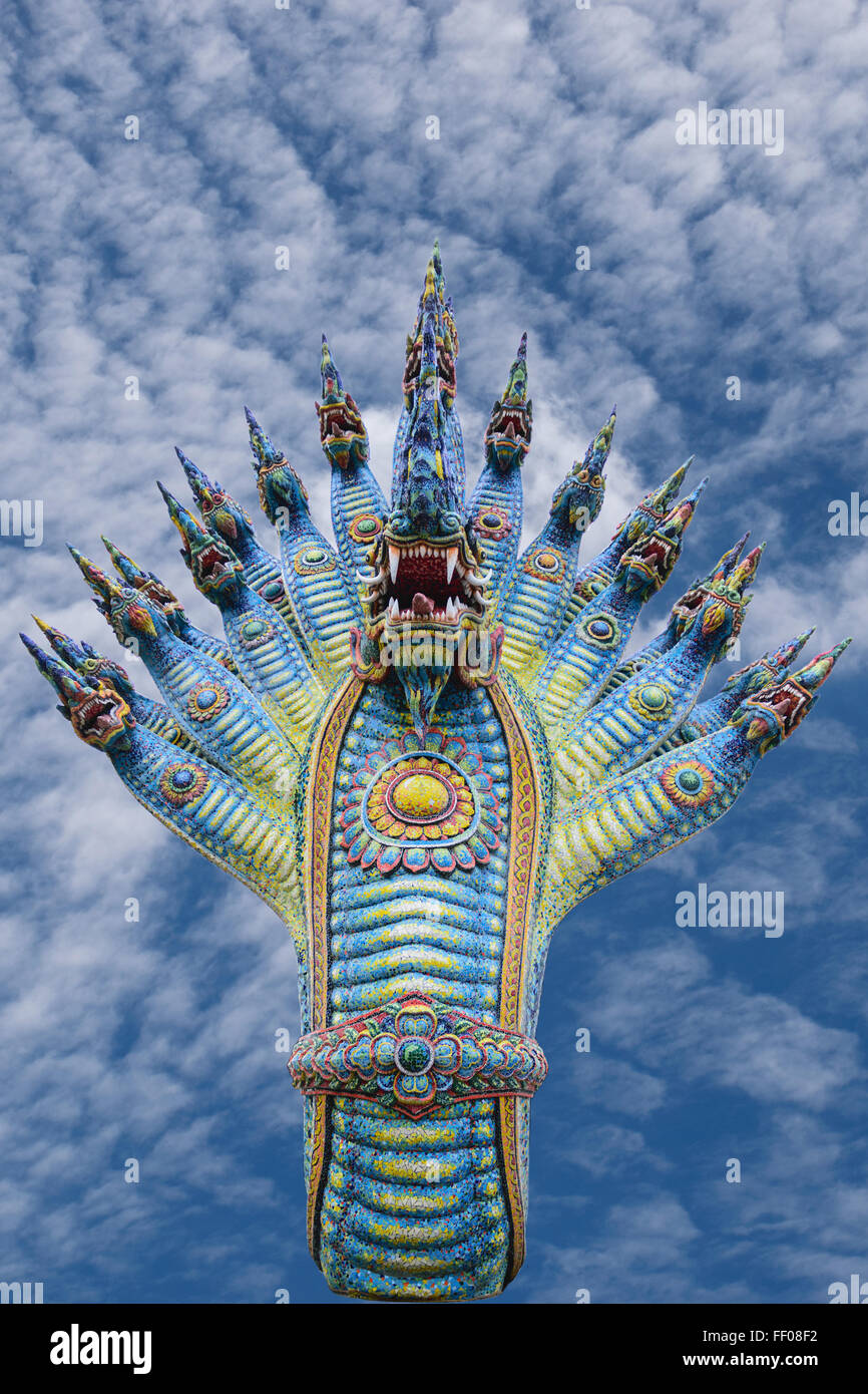 King of Nagas statue isolate on white background Stock Photo - Alamy