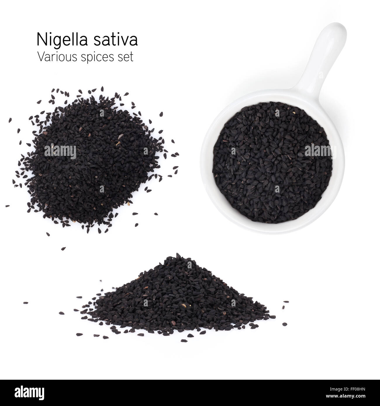 Nigella sativa. Isolated on white background Stock Photo - Alamy