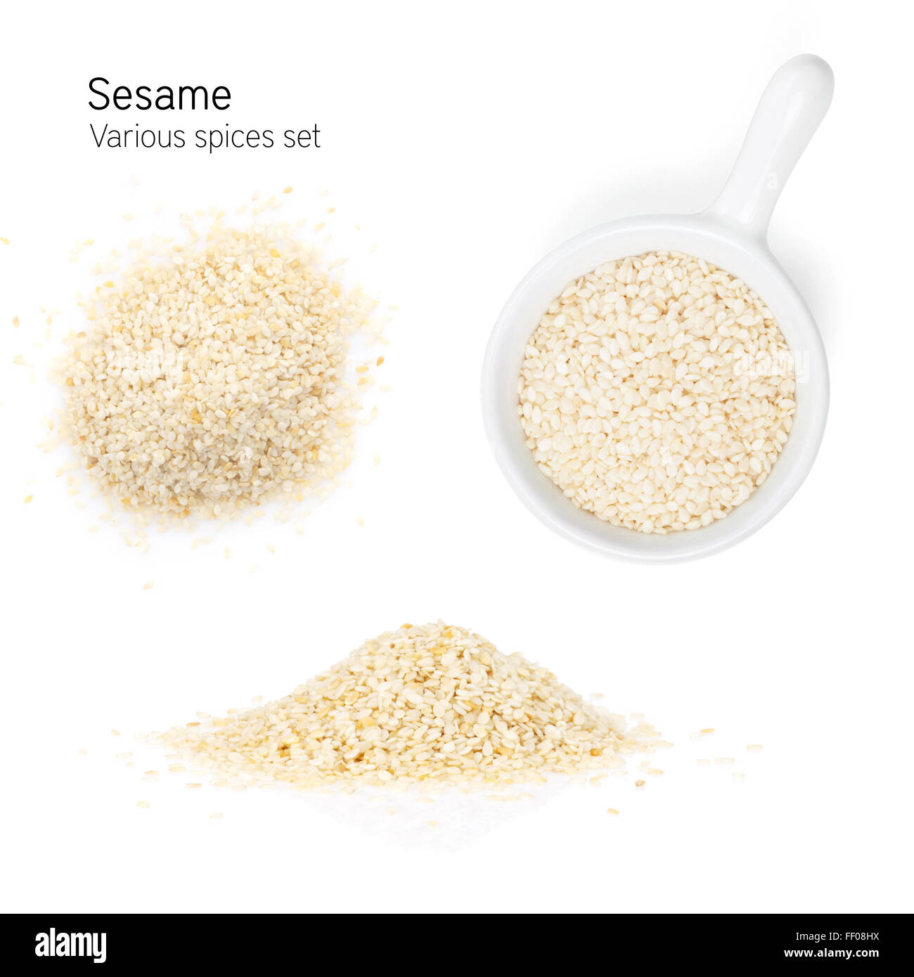 Sesame. Isolated on white background Stock Photo - Alamy