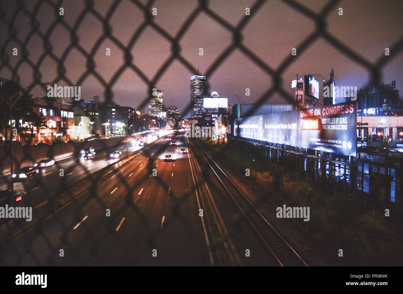 Highway Overpass at Night Highway Overpass at Night Stock Photo - Alamy