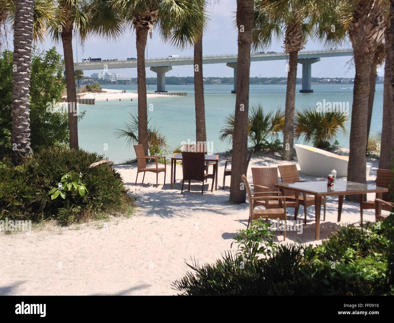Table and Chairs on Sandy Beach Table and Chairs on Sandy Beach Stock ...