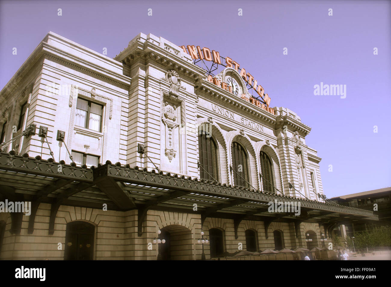 The grand facade of Union Station stands tall, characterized by its ...