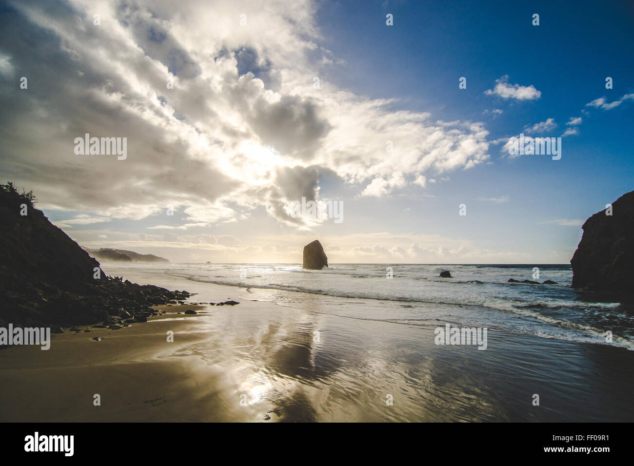 Clouds Over an Ocean Beach Clouds Over an Ocean Beach Stock Photo - Alamy